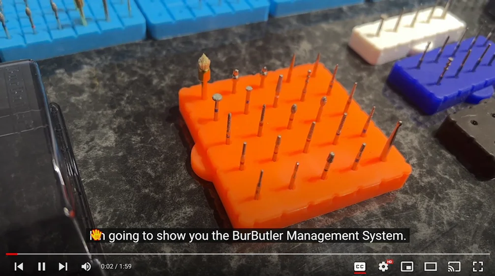 BurButler Management System. Non-magnetic silicon grips any size bur ...