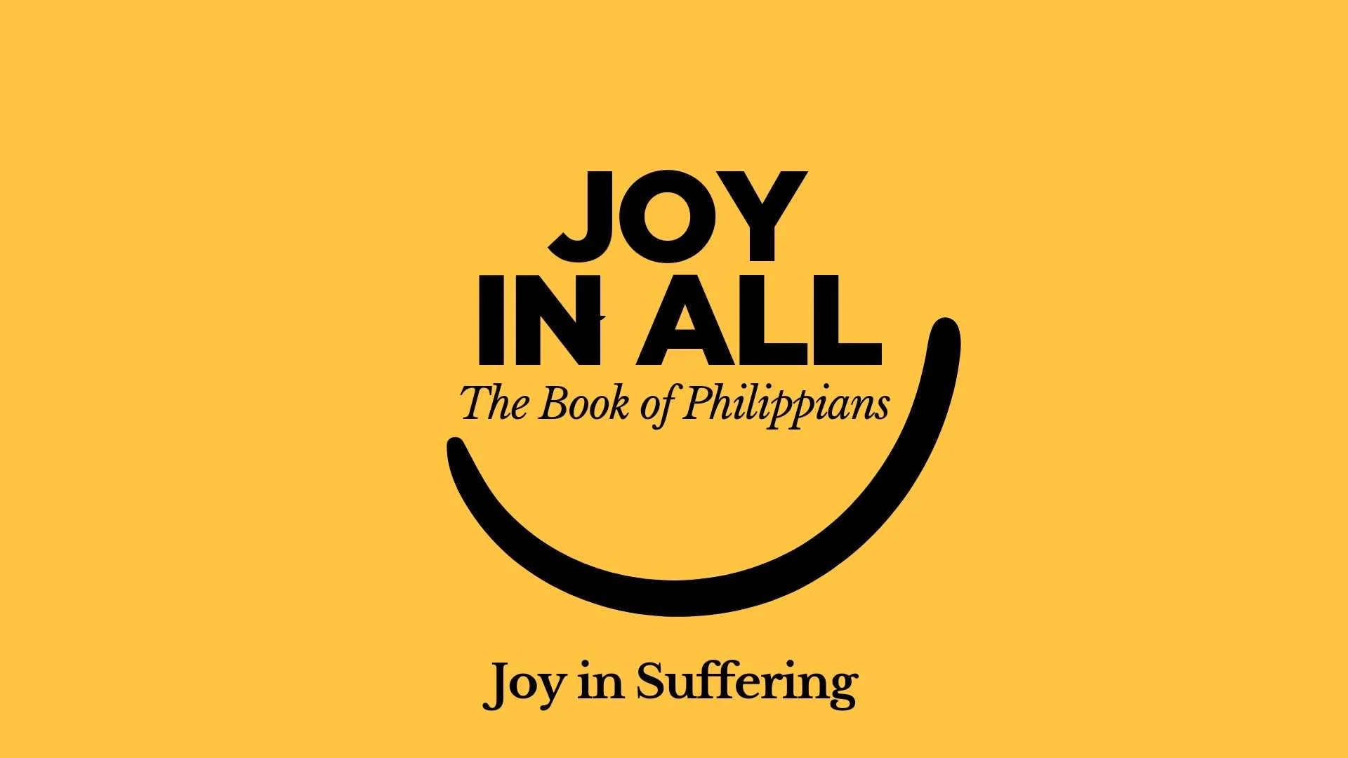 "Joy in Suffering | Philippians 1:12-26" Andy Pearce, 14 April 2024 ...