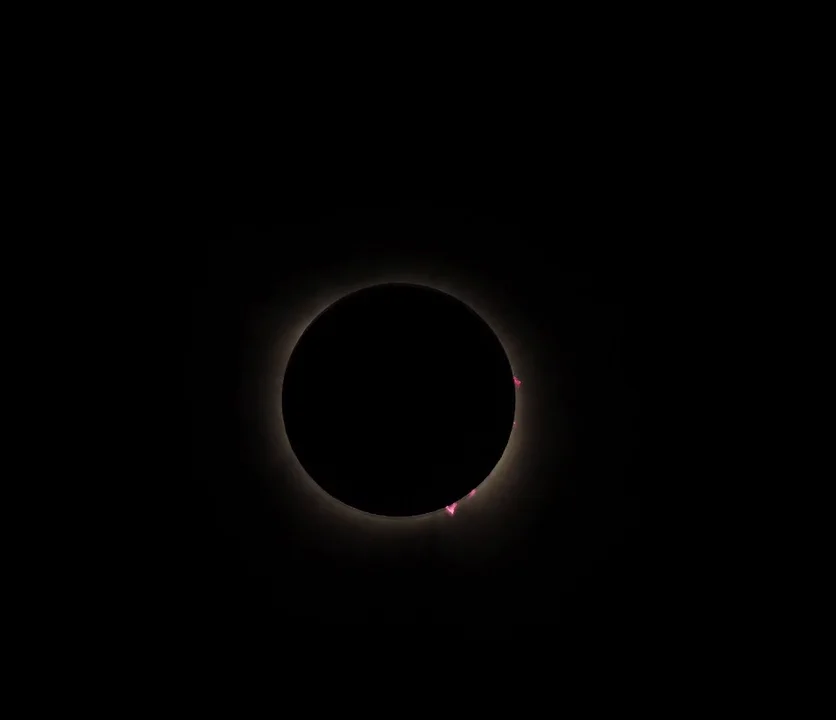 Prominences seen during the April 8, 2024 total solar eclipse. on Vimeo