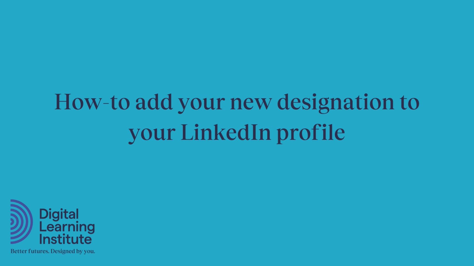 How to add your designation to LinkedIn