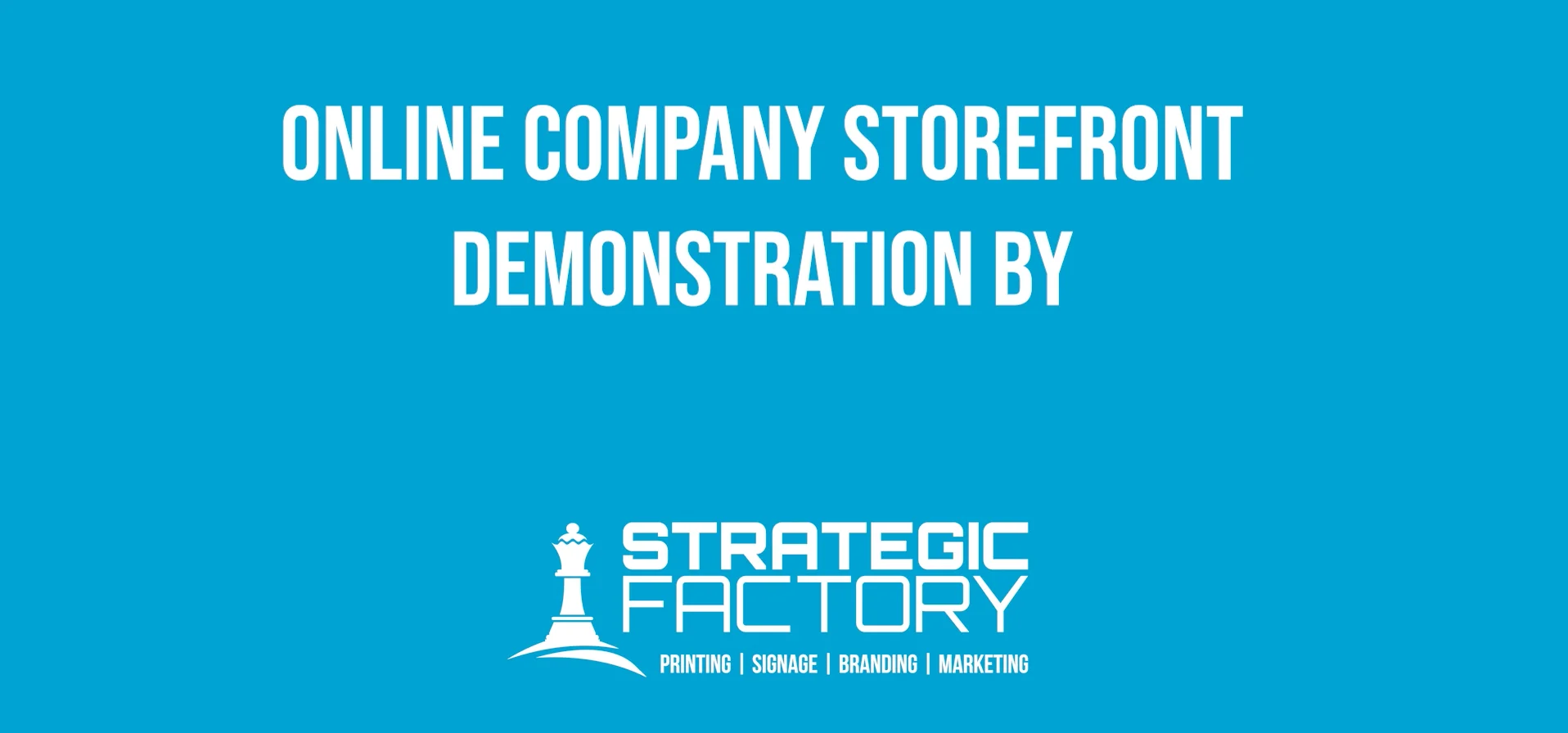 Online Company Storefront Demonstration