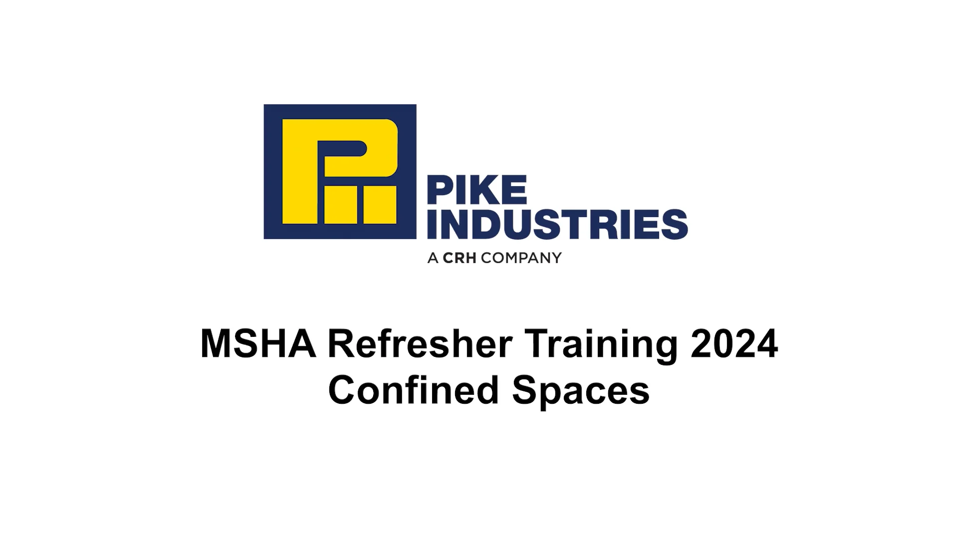MSHA Refresher Training 2024 - Confined Spaces on Vimeo