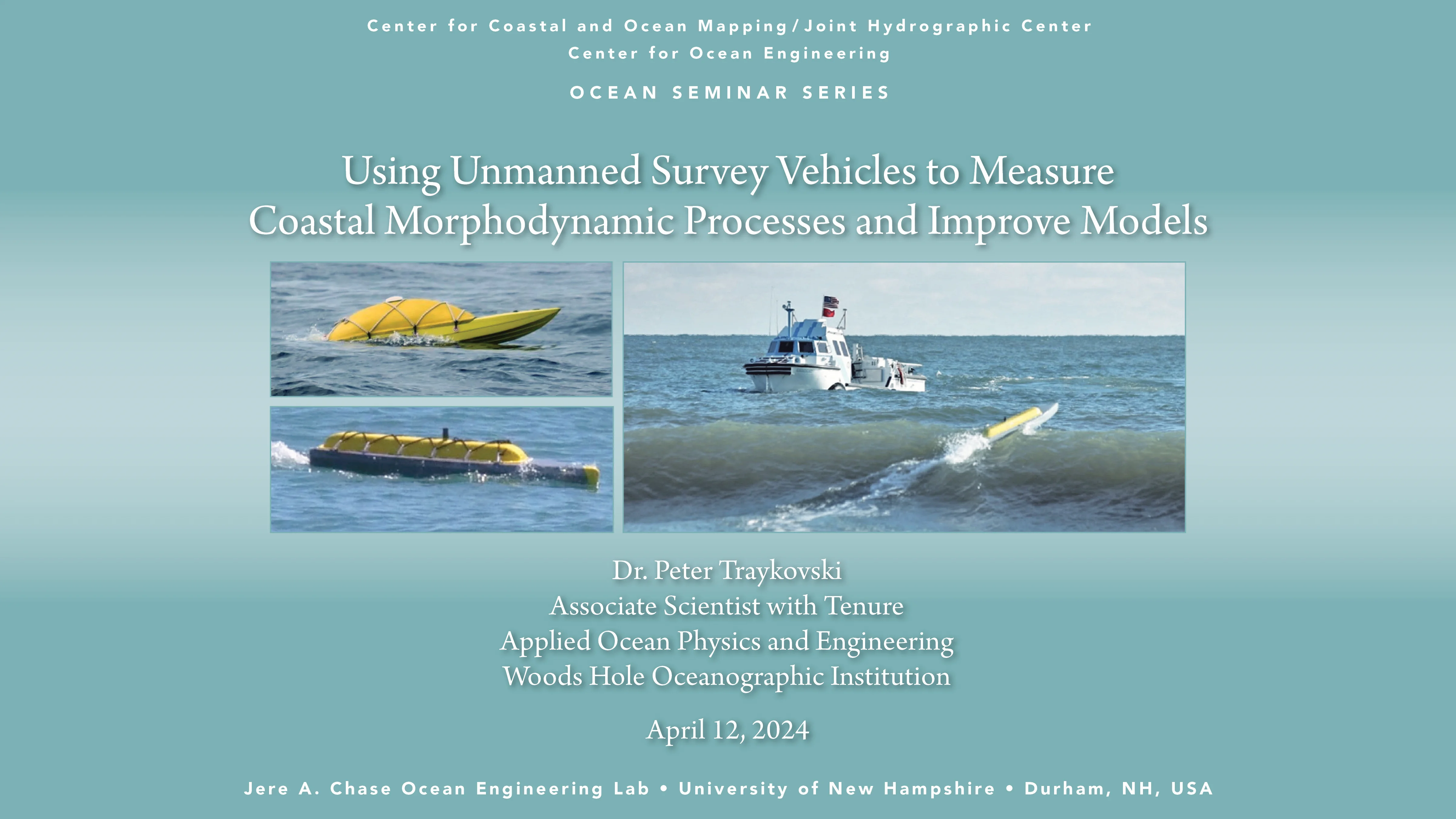 Using Unmanned Survey Vehicles to Measure Coastal Morphodynamic ...