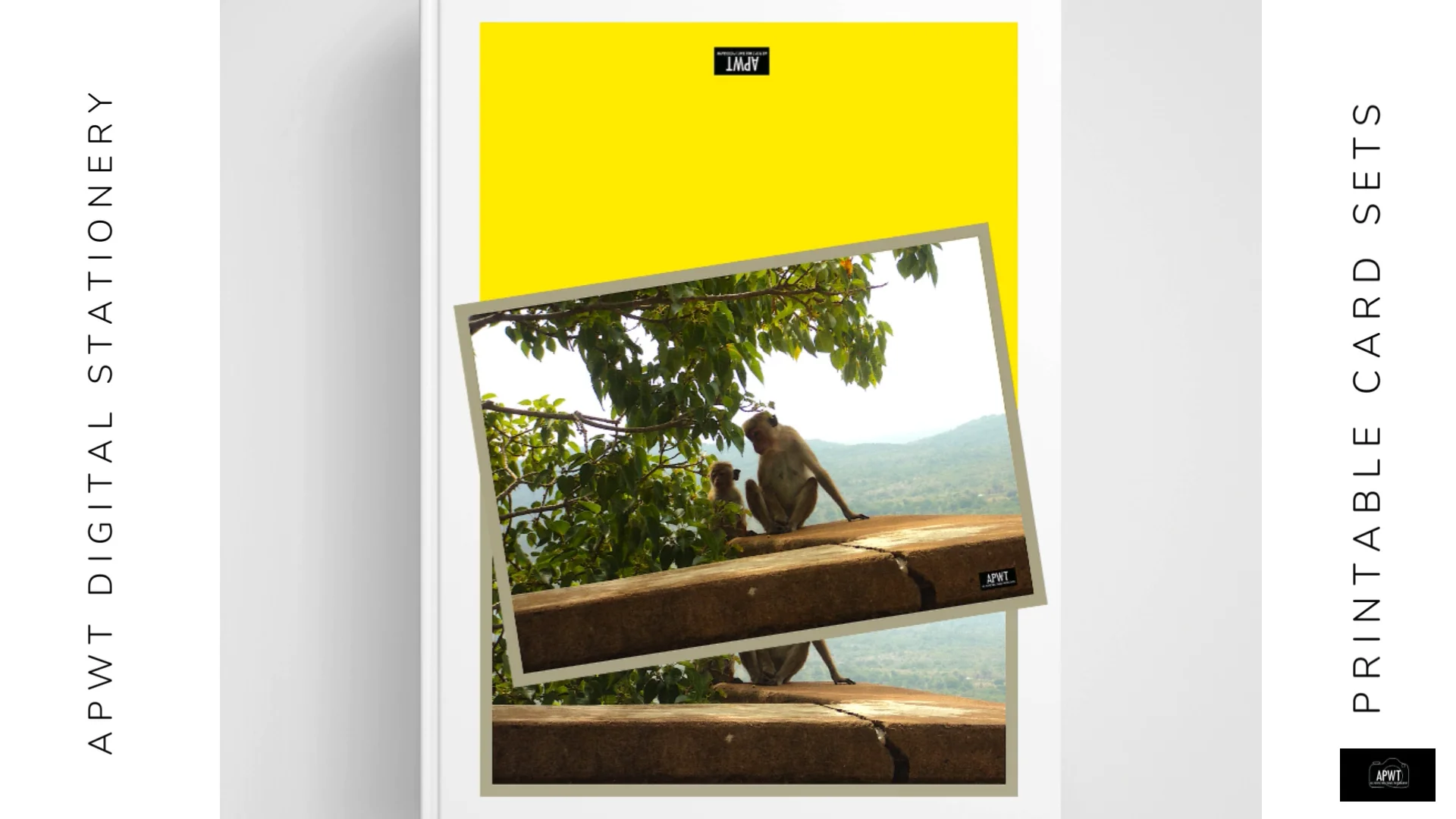 Printable Monkeys Card Set - From APWT Digital Stationery on Vimeo