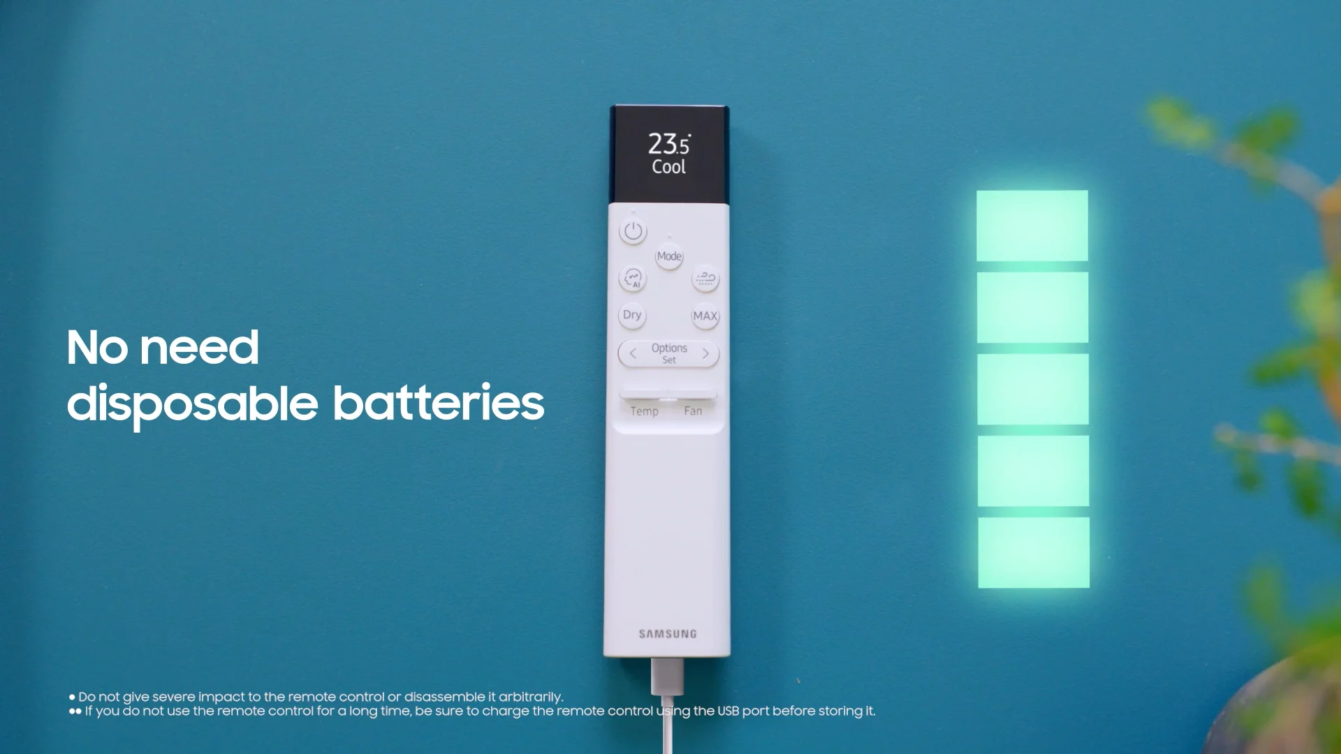 Samsung Windfree Airconditioner (AR9500) Solar Cell Remote Controller ...