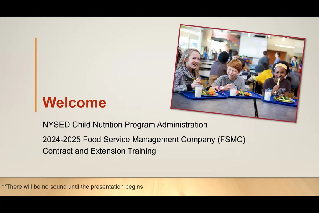 2024-2025 Food Service Management Company FSMC Webinar on Vimeo