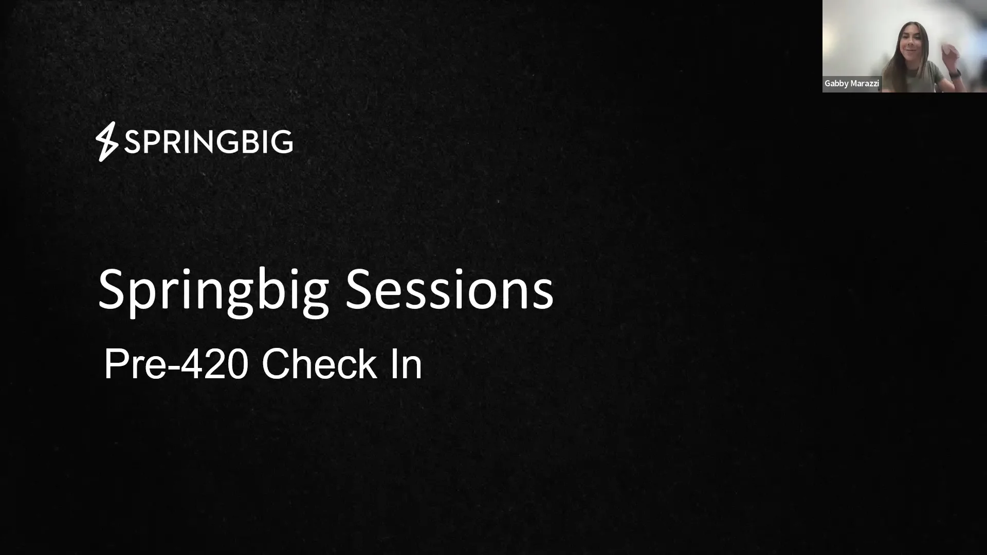Springbig Sessions Episode 2: Pre-420 Check In