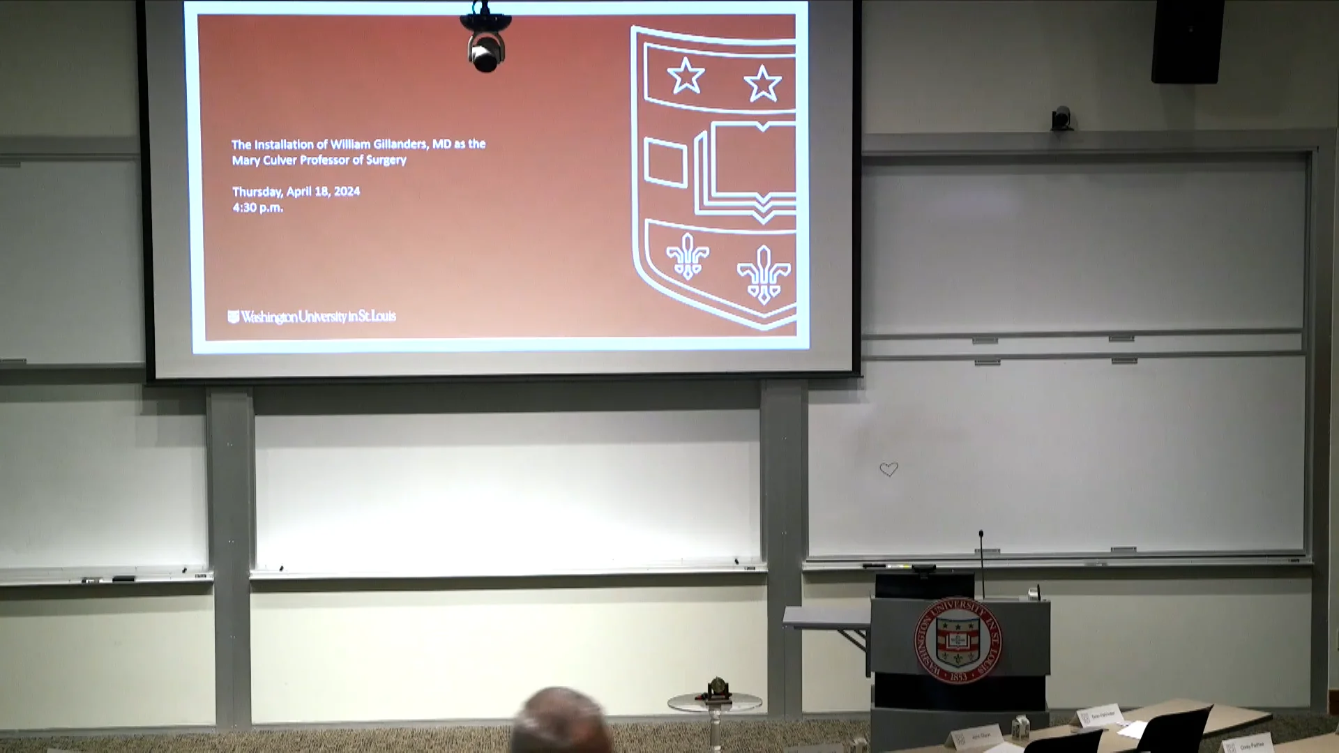 Installation of William Gillanders as the Mary Culver Professor of ...