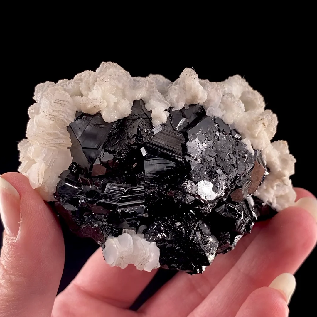 Sphalerite (fine twins) with Calcite on Vimeo