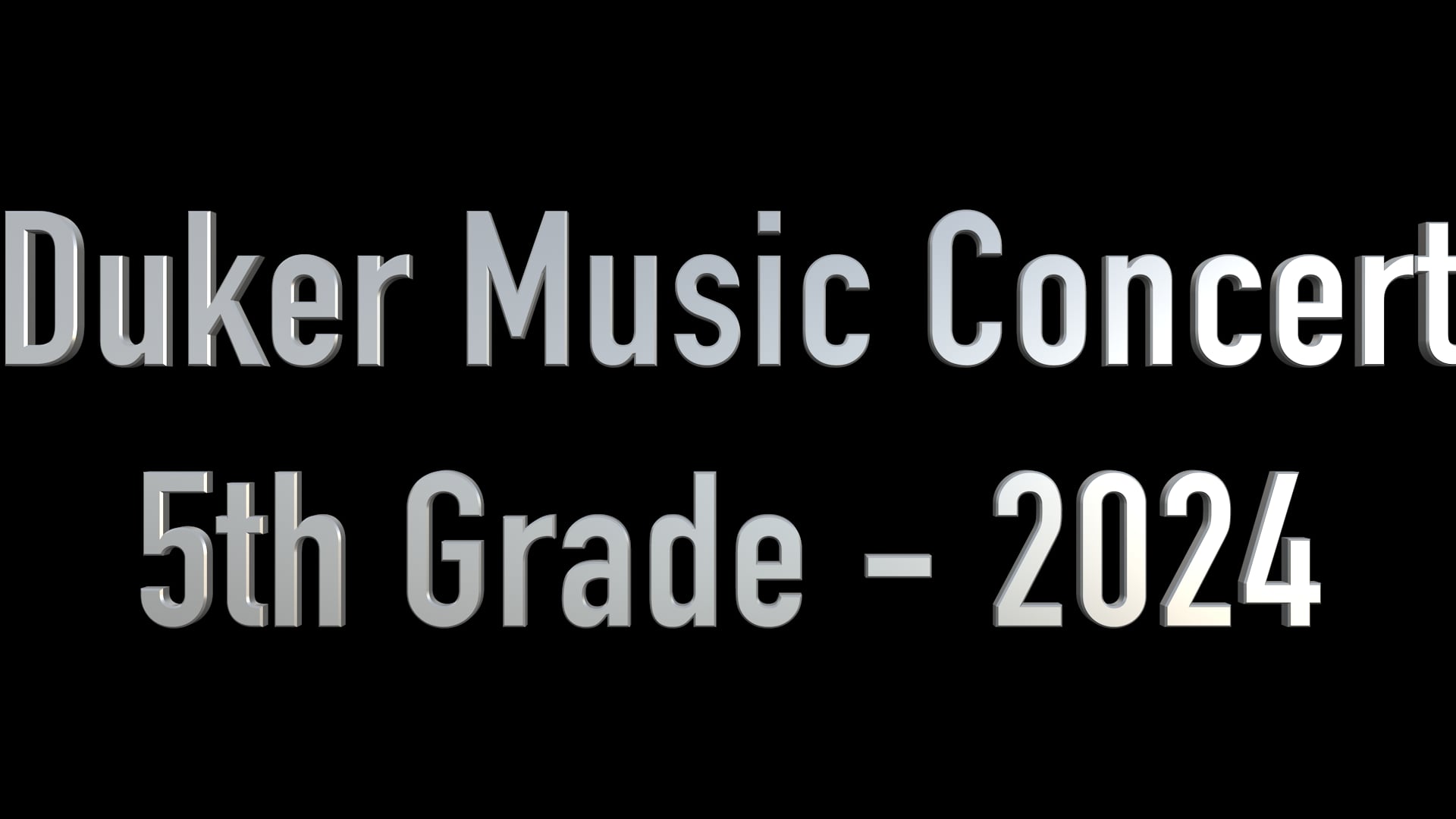 Duker 5th Grade Music - 2024