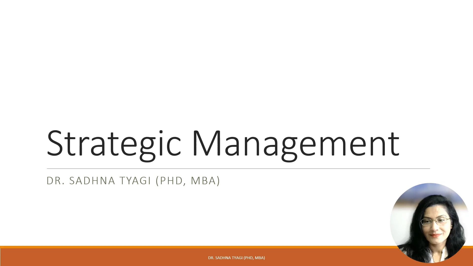 Video lecture on strategy management topic on Vimeo