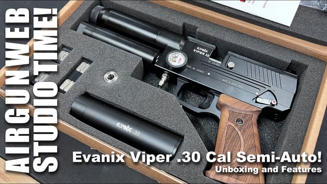 Evanix Viper .30 Cal Semi-Automatic PCP Pistol Unboxing and Overview ...