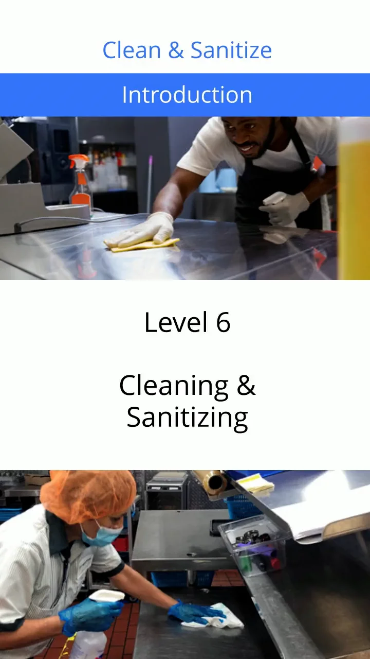 Food Handler Level 6 - Clean & Sanitize
