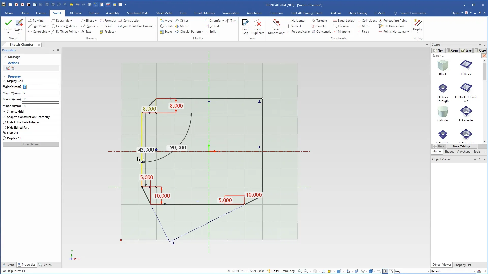 Sketch 10b - Chamfer med och utan Constraints on Vimeo