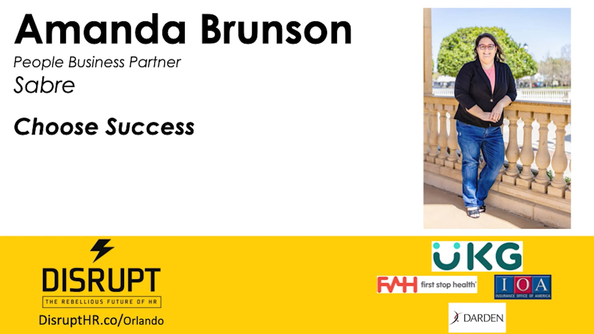 Choose Success | Amanda Brunson | DisruptHR Talks on Vimeo
