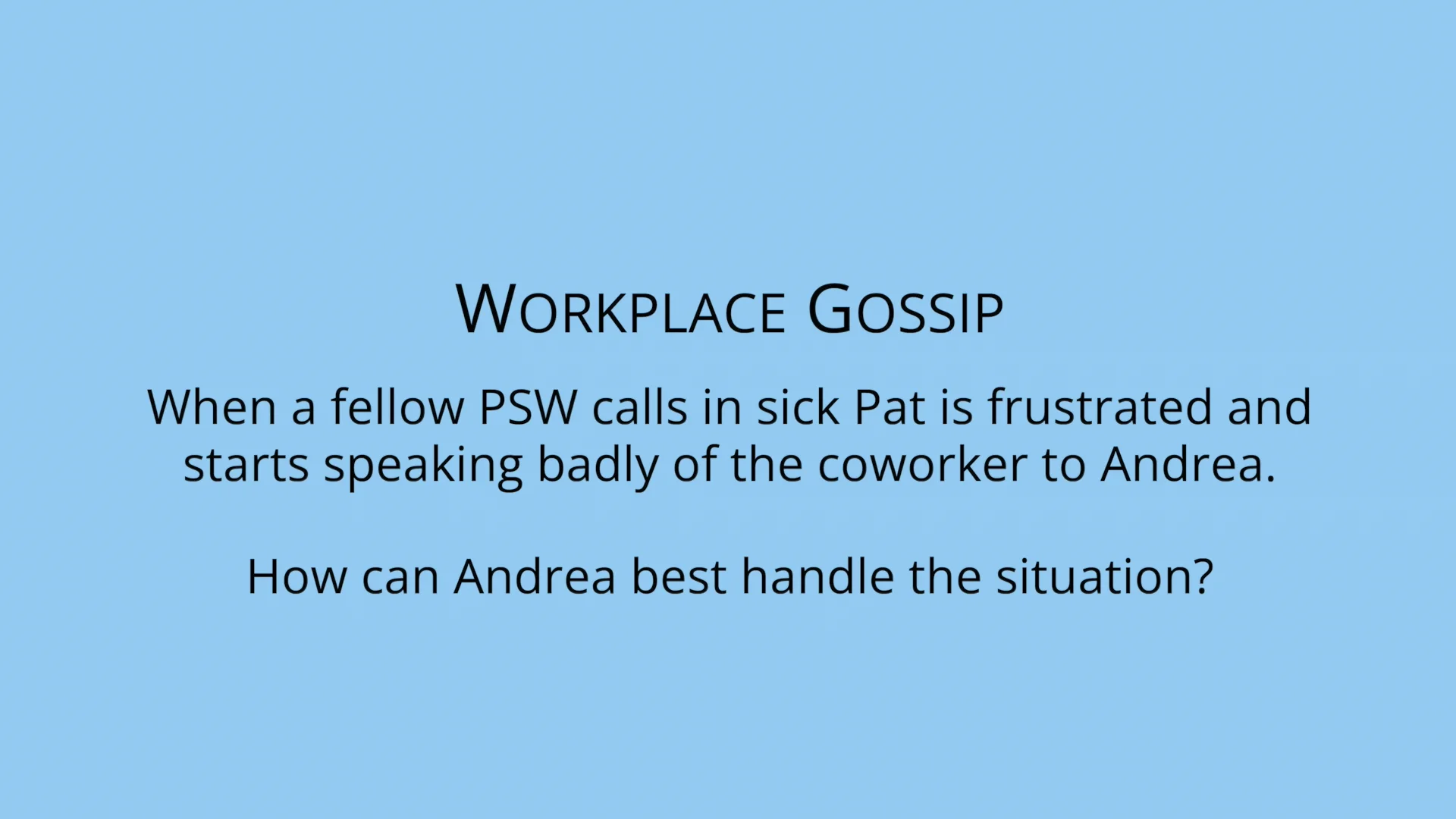 Workplace Gossip - Examples of Effective Communication: Part 2 on Vimeo