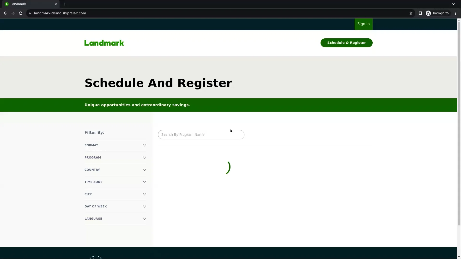 Landmark UI Webpage on Vimeo