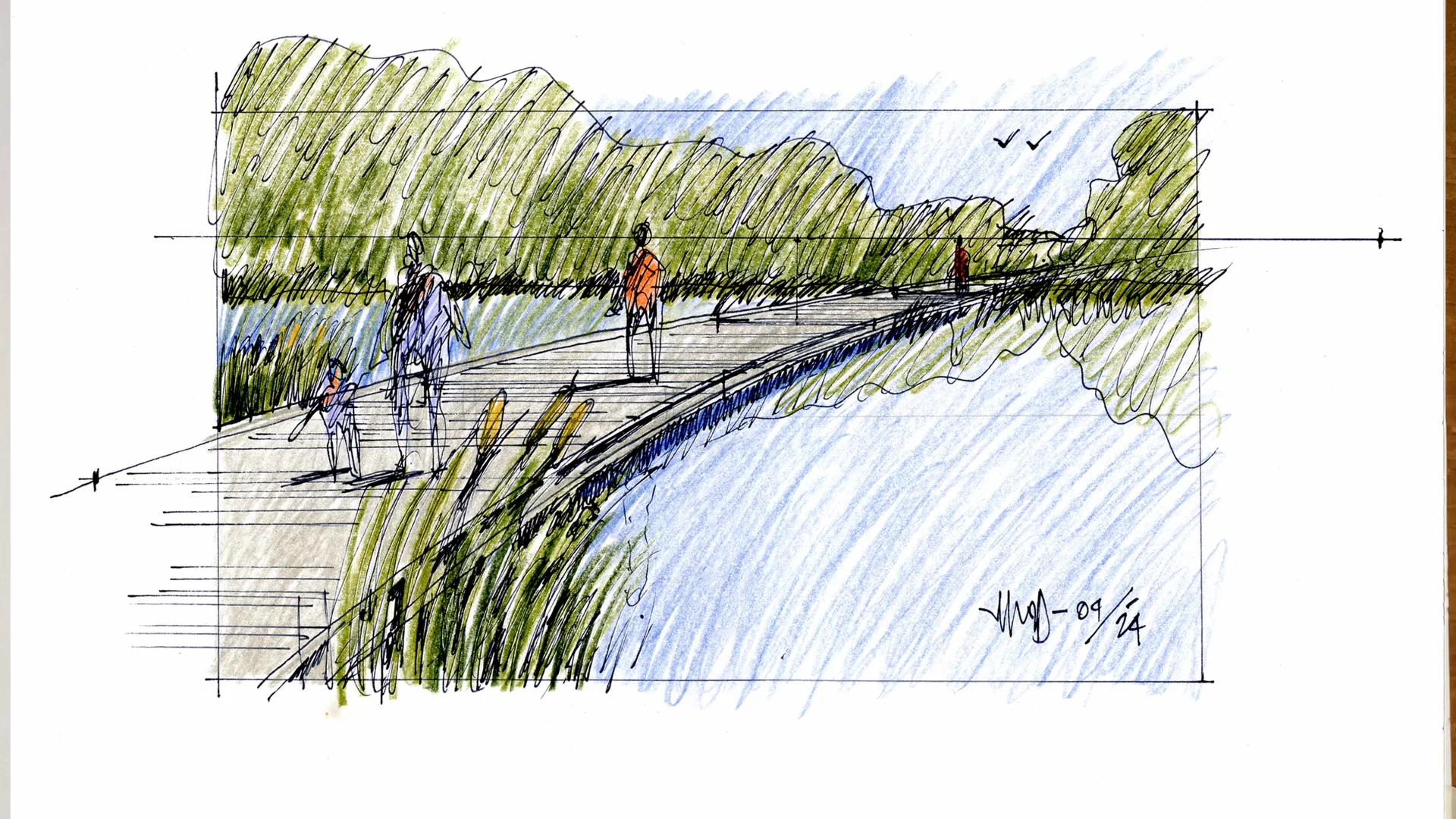 How to accurately draw a simple hand drawn, but convincing one point ...