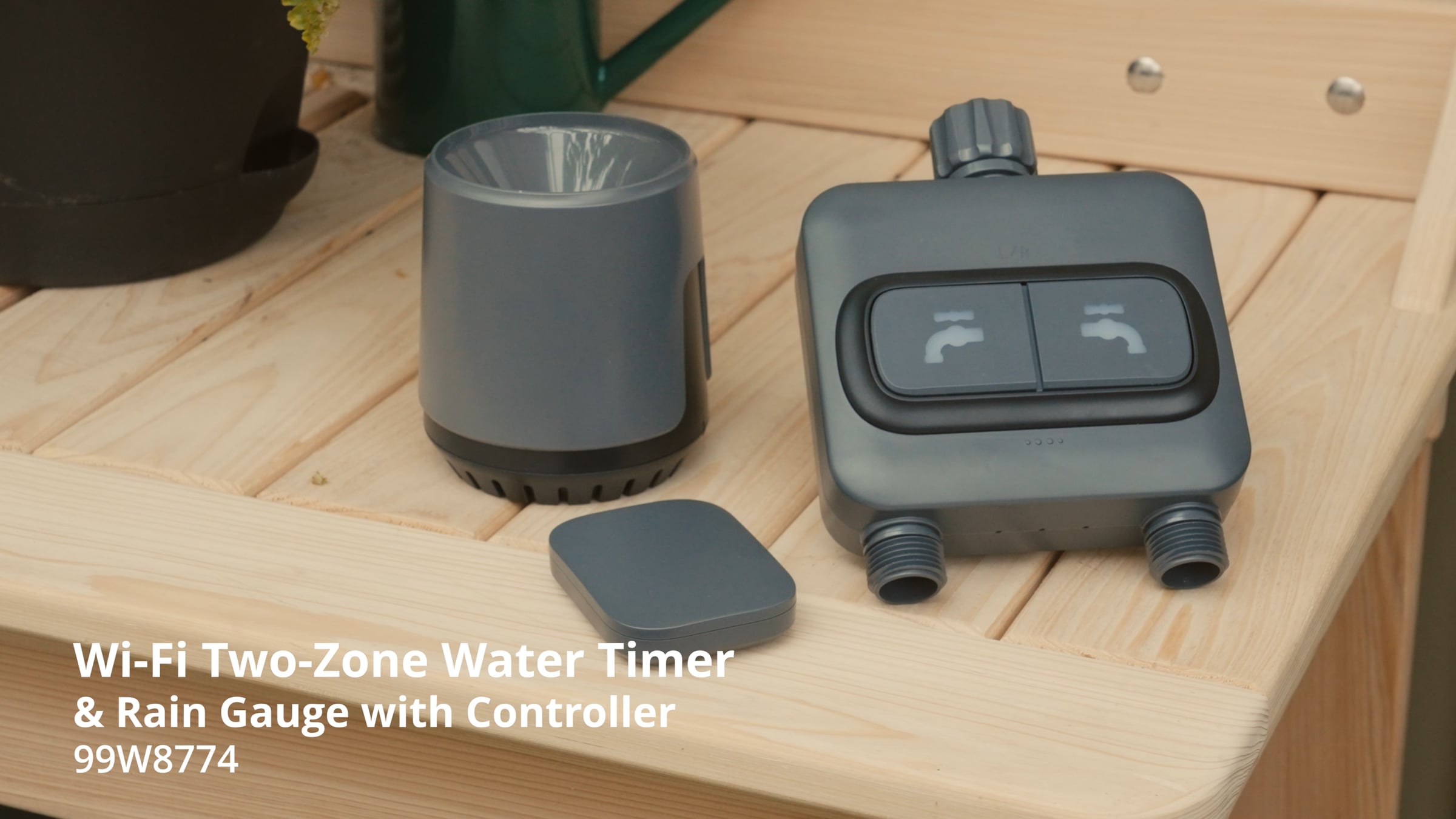 Wi-Fi Water Timer & Rain Gauge with Controller
