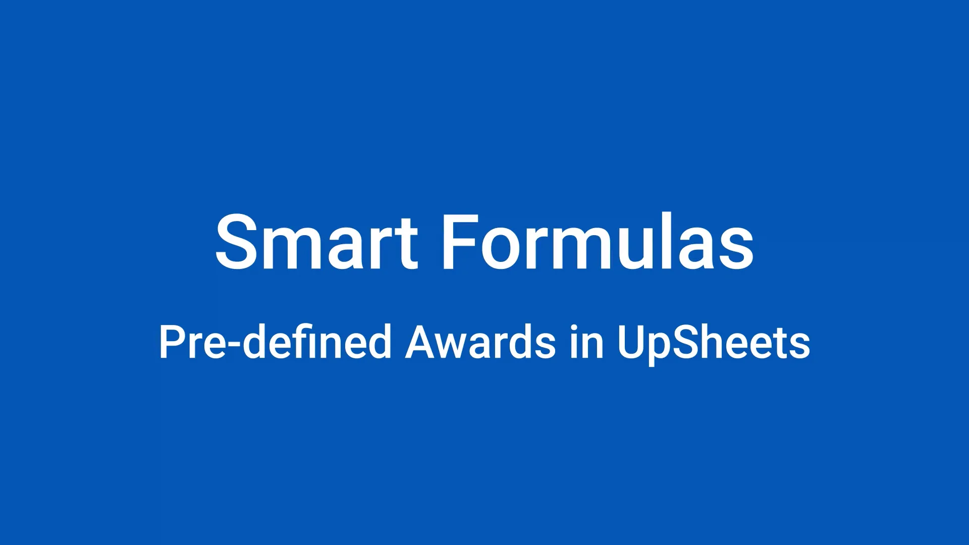 Smart Formulas Awards on Vimeo