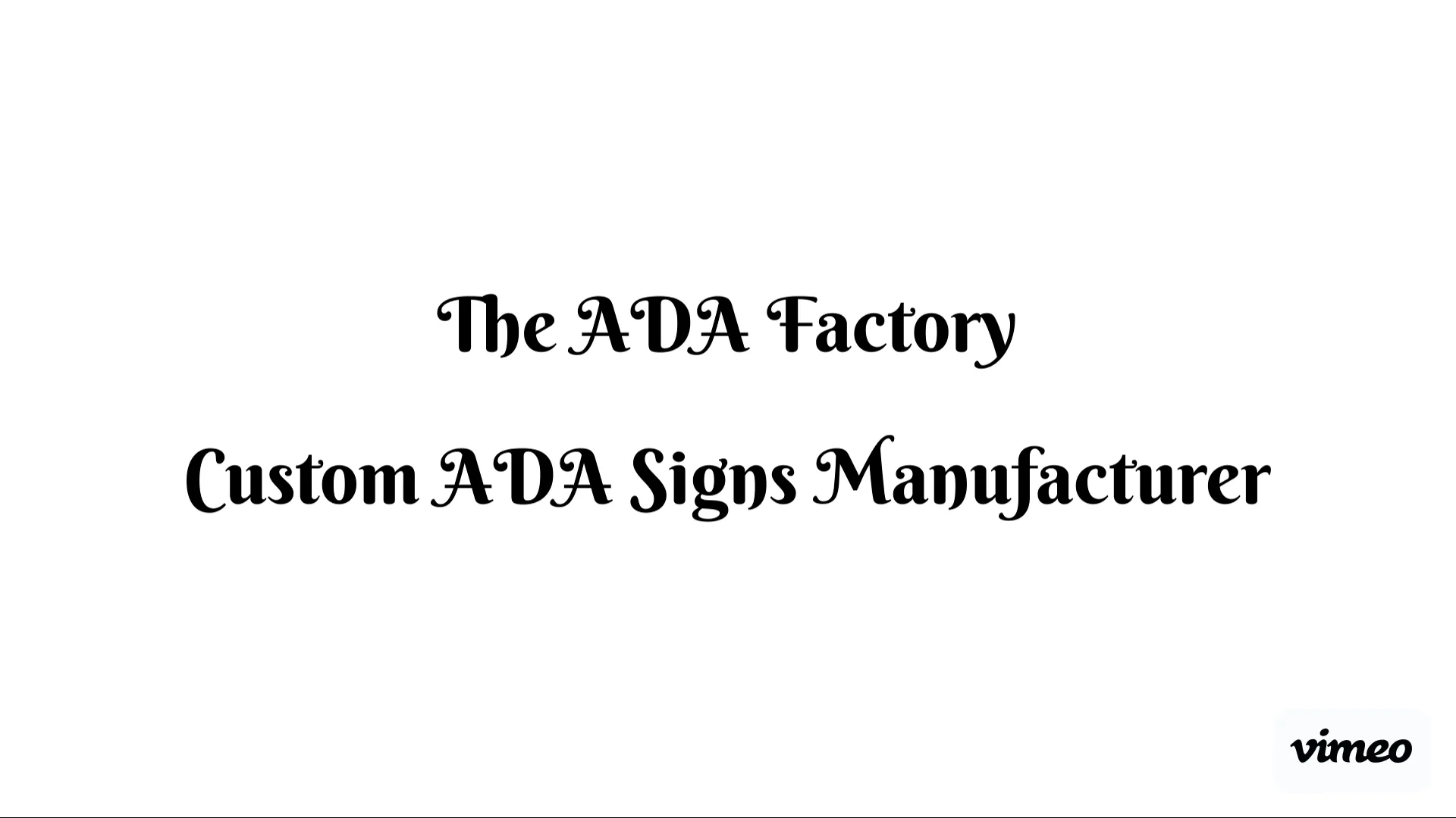 Enhance Accessibility and Aesthetics with Custom Acrylic ADA Signs on Vimeo