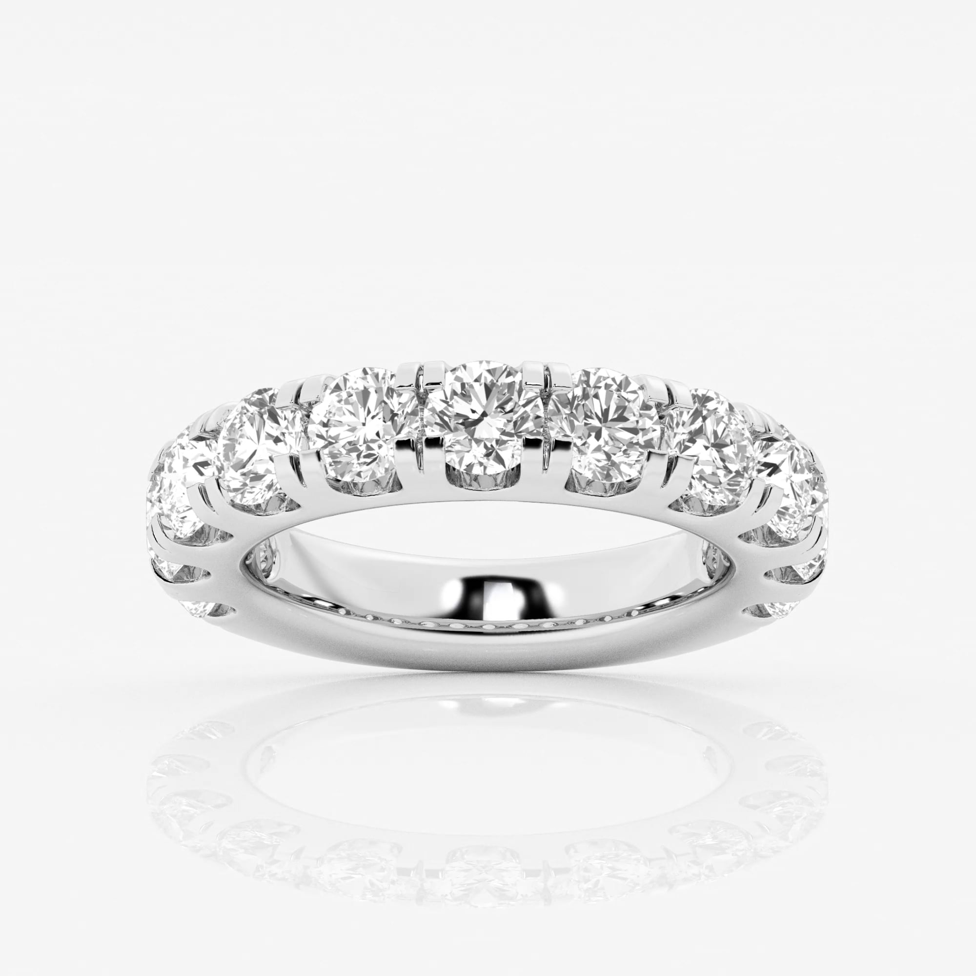 3 ctw Round Lab Grown Diamond Eleven Stone Wedding Band - Grownbrilliance