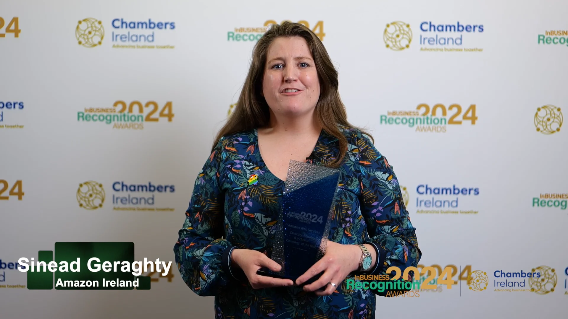 Sinead Geraghty at Amazon Ireland - Inbusiness Recognition Awards PTC ...