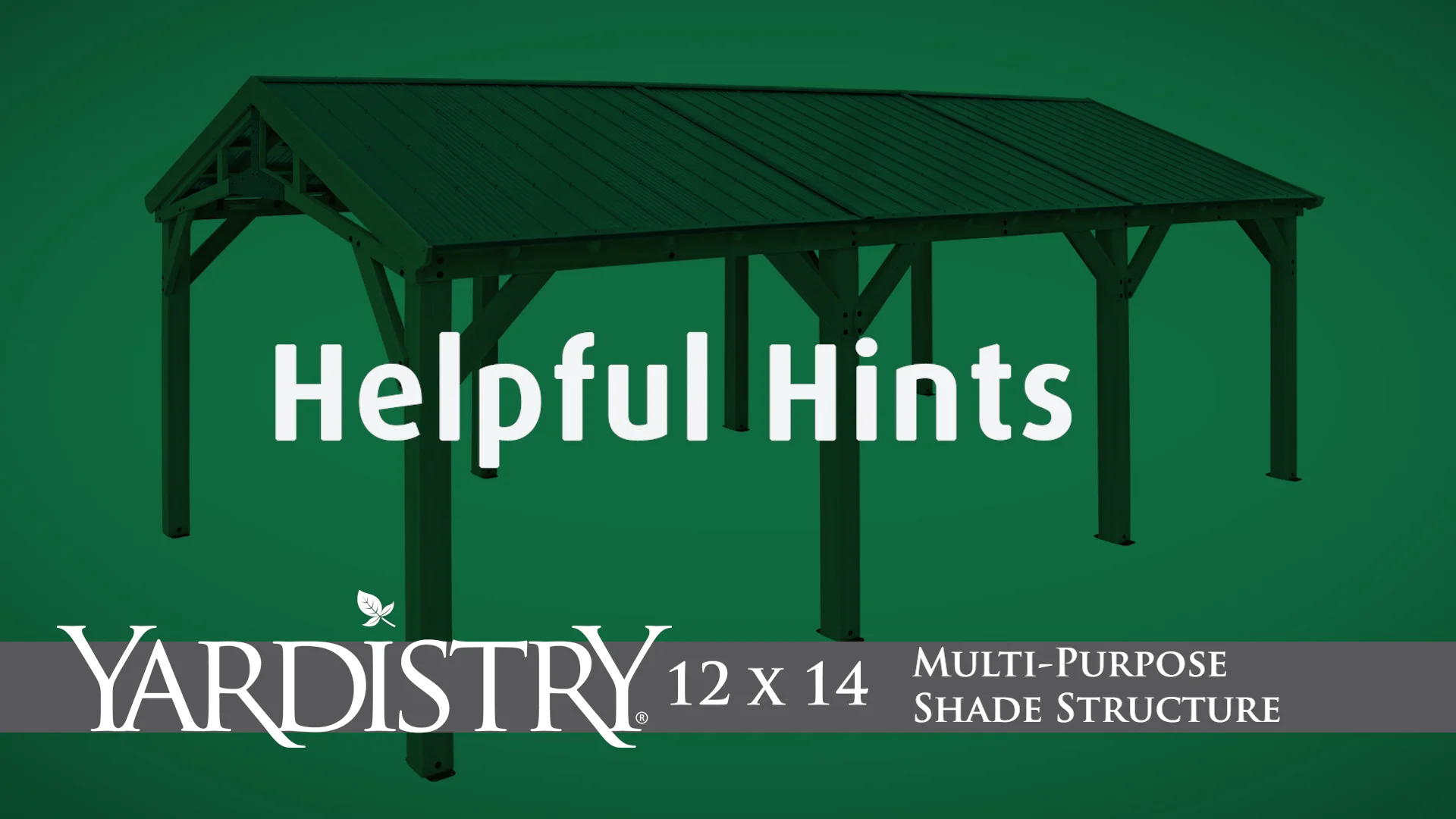 Multi Purpose Shade Structure Helpful Hints On Vimeo