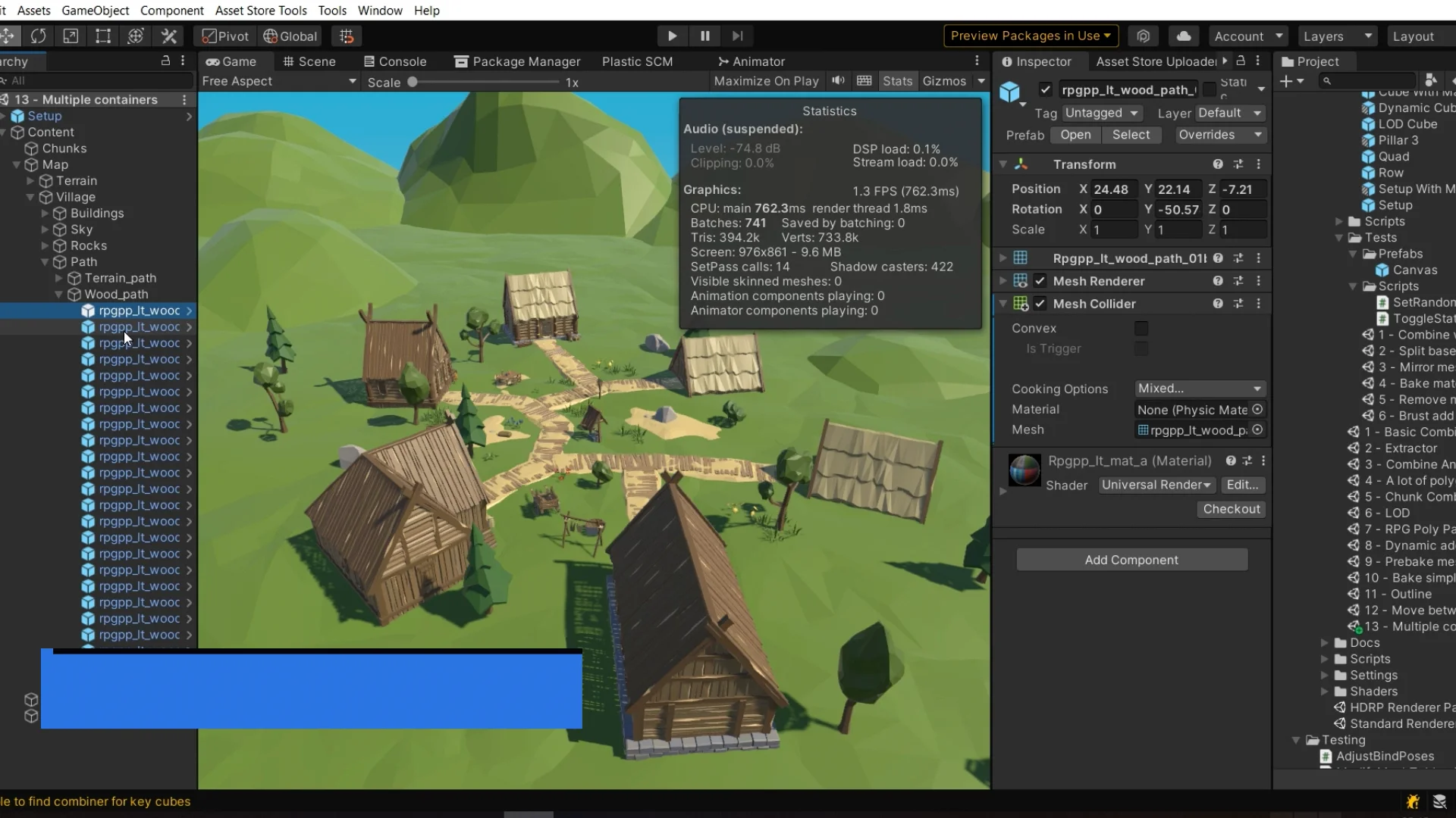 Dynamic Mesh Combiner - multiple containers