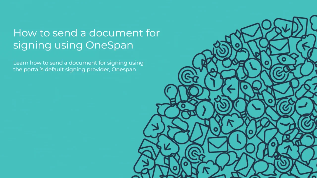 How to send a document for esigning using OneSpan