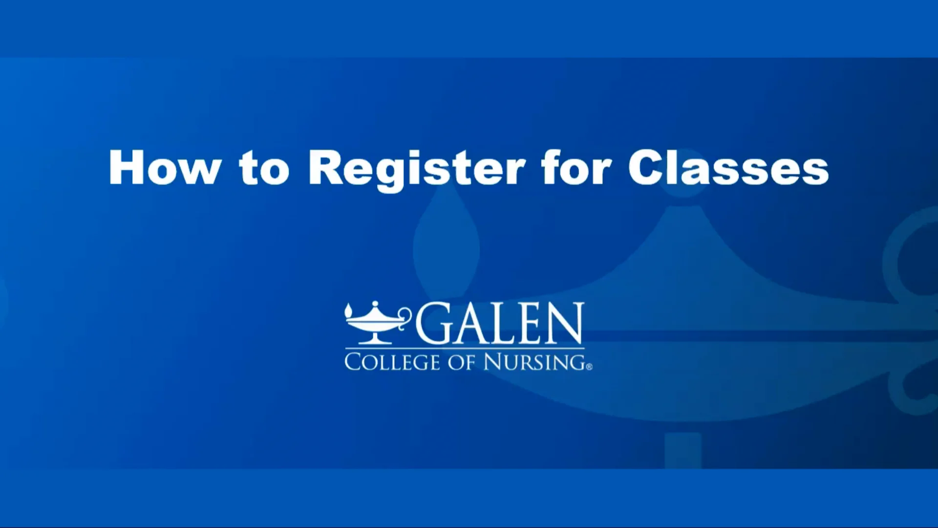 How to Register for Classes