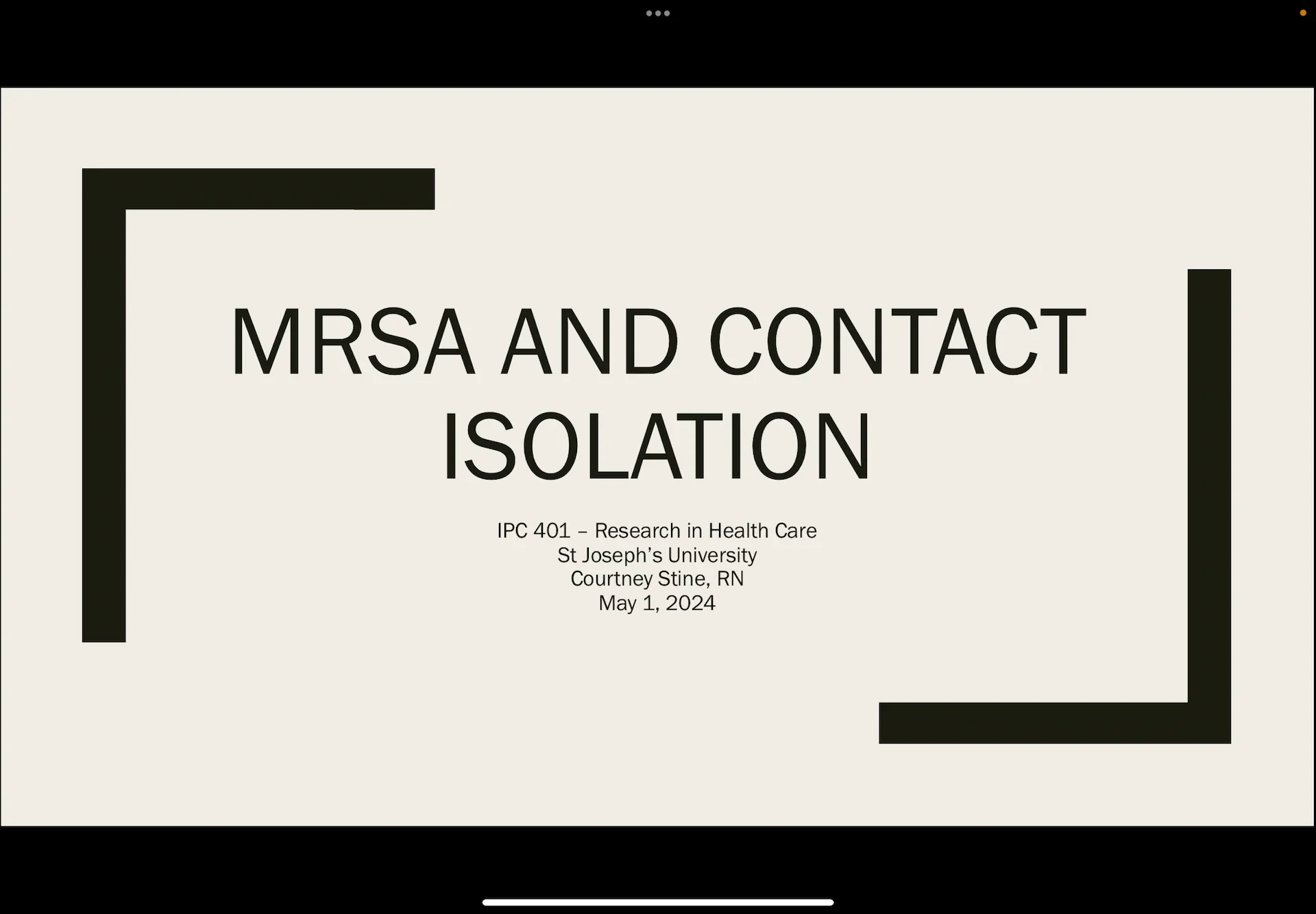 MRSA and Contact Precautions on Vimeo