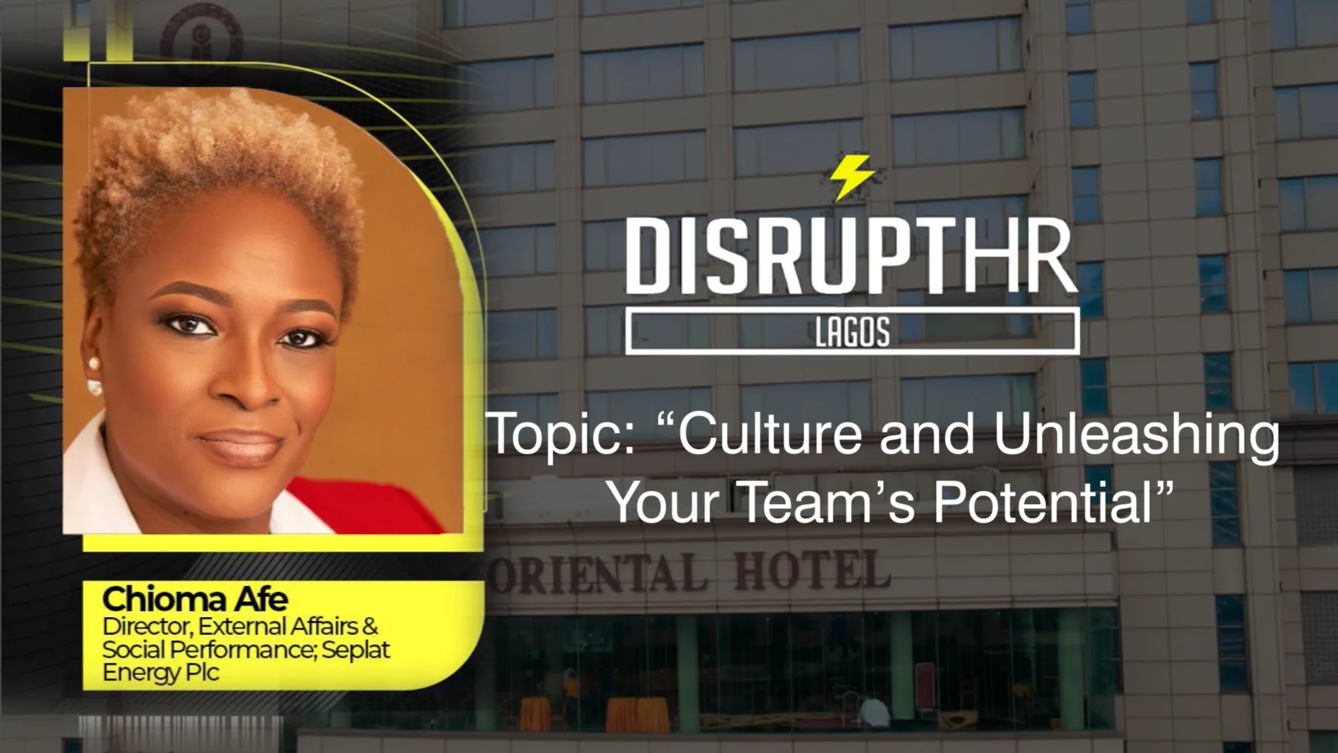 Culture and Unleashing Your Team’s Potential | Chioma Afe | DisruptHR ...