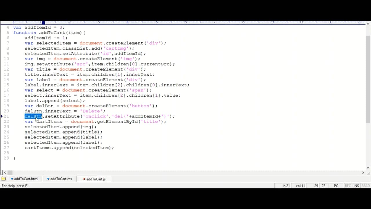 Add To Cart Functionality _ HTML _ CSS _ JavaScript(720P_HD) on Vimeo