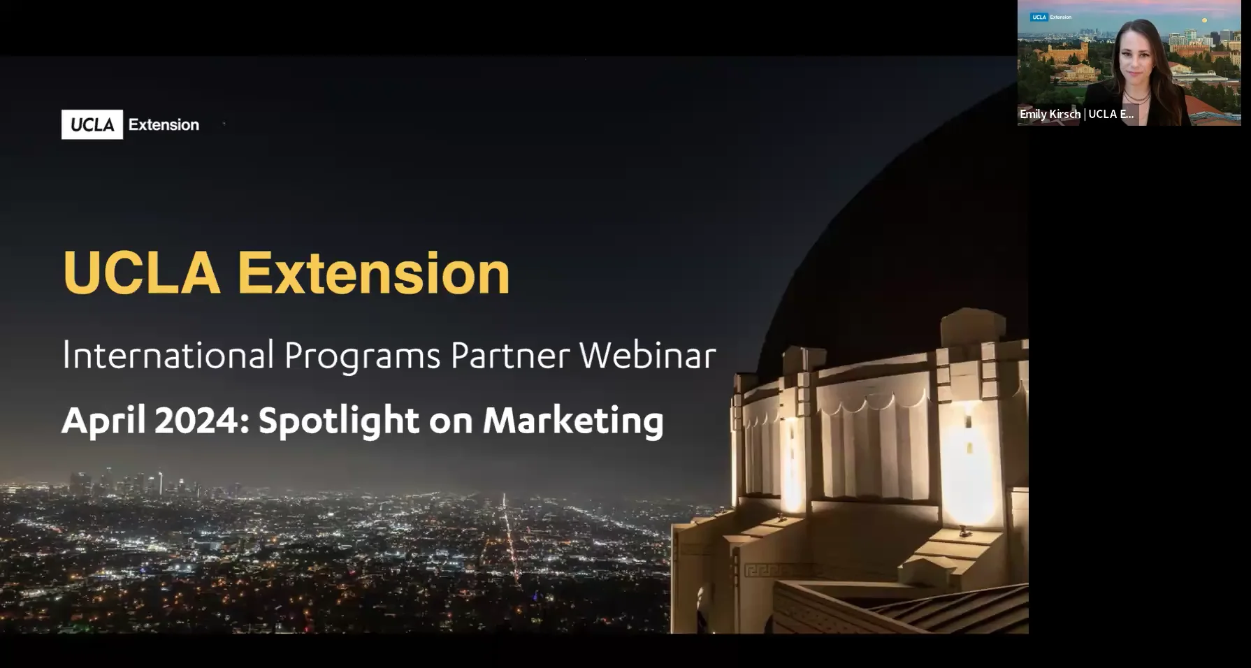 UCLA Extension International Programs Partner Webinar - April 2024: Spotlight on Marketing