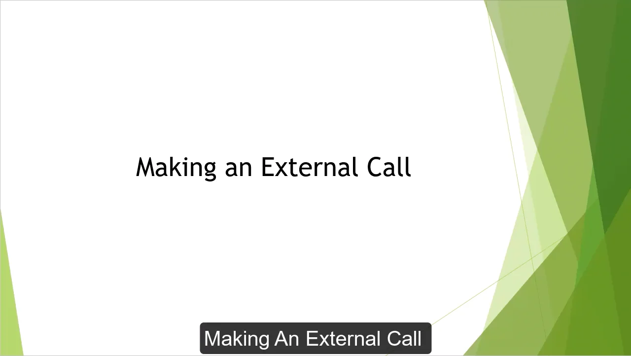 Making an External Call