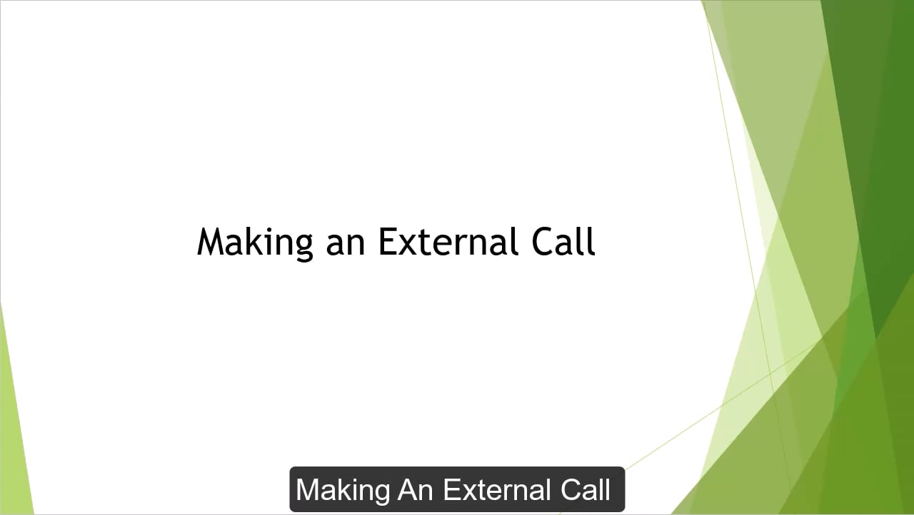 Making an External Call