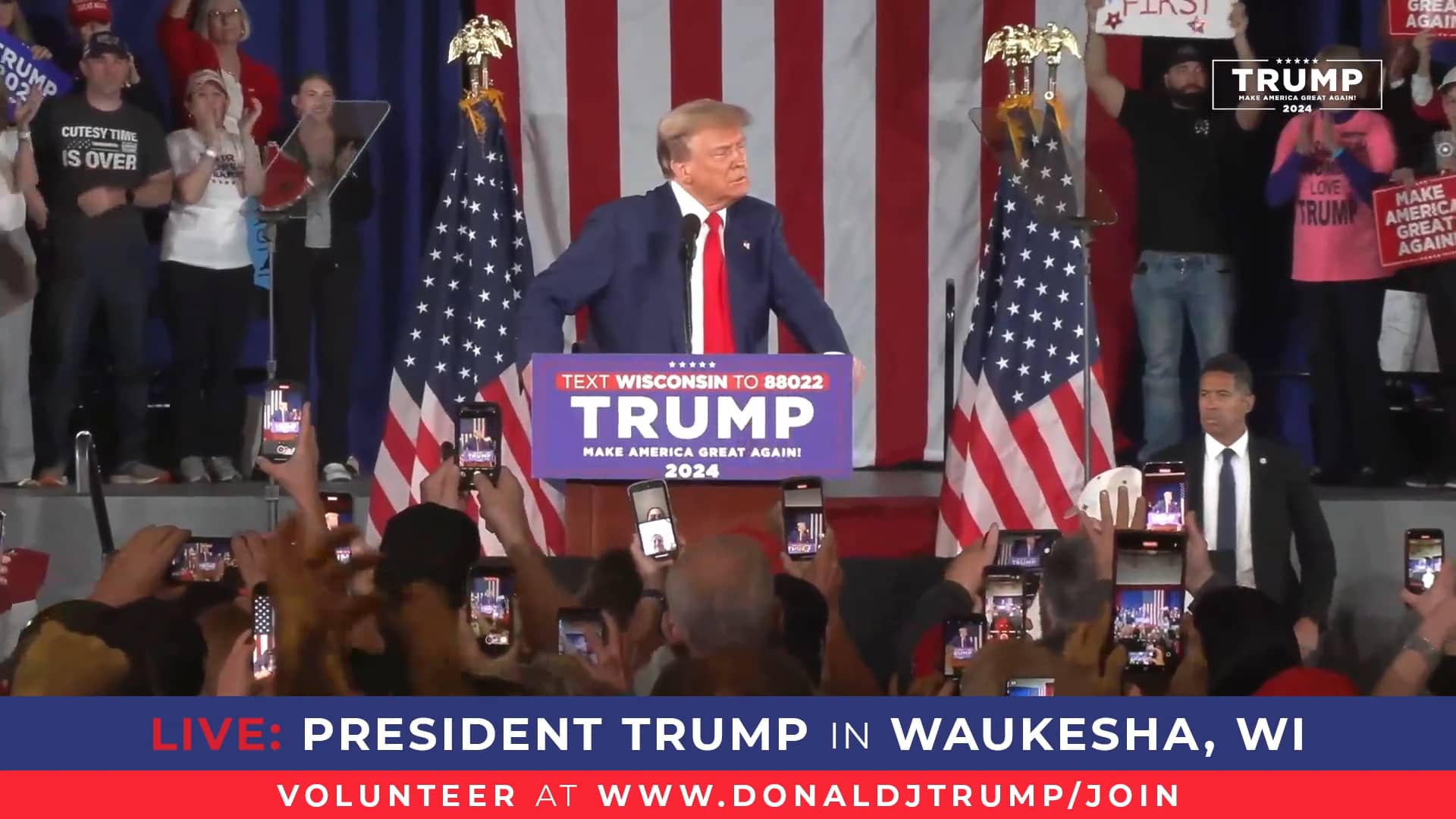 Speech: Donald Trump Holds a Political Rally in Waukesha, Wisconsin ...