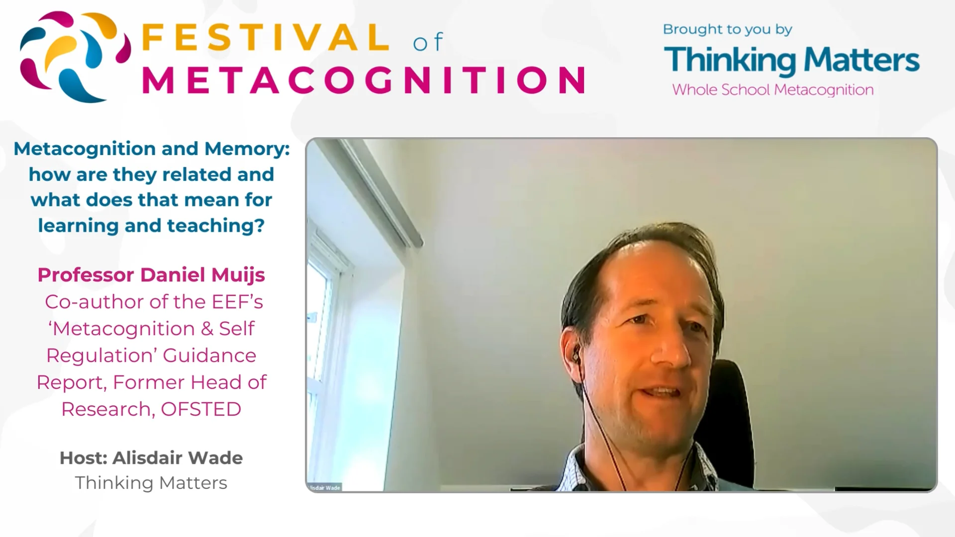 Prof Daniel Muijs webinar on Vimeo