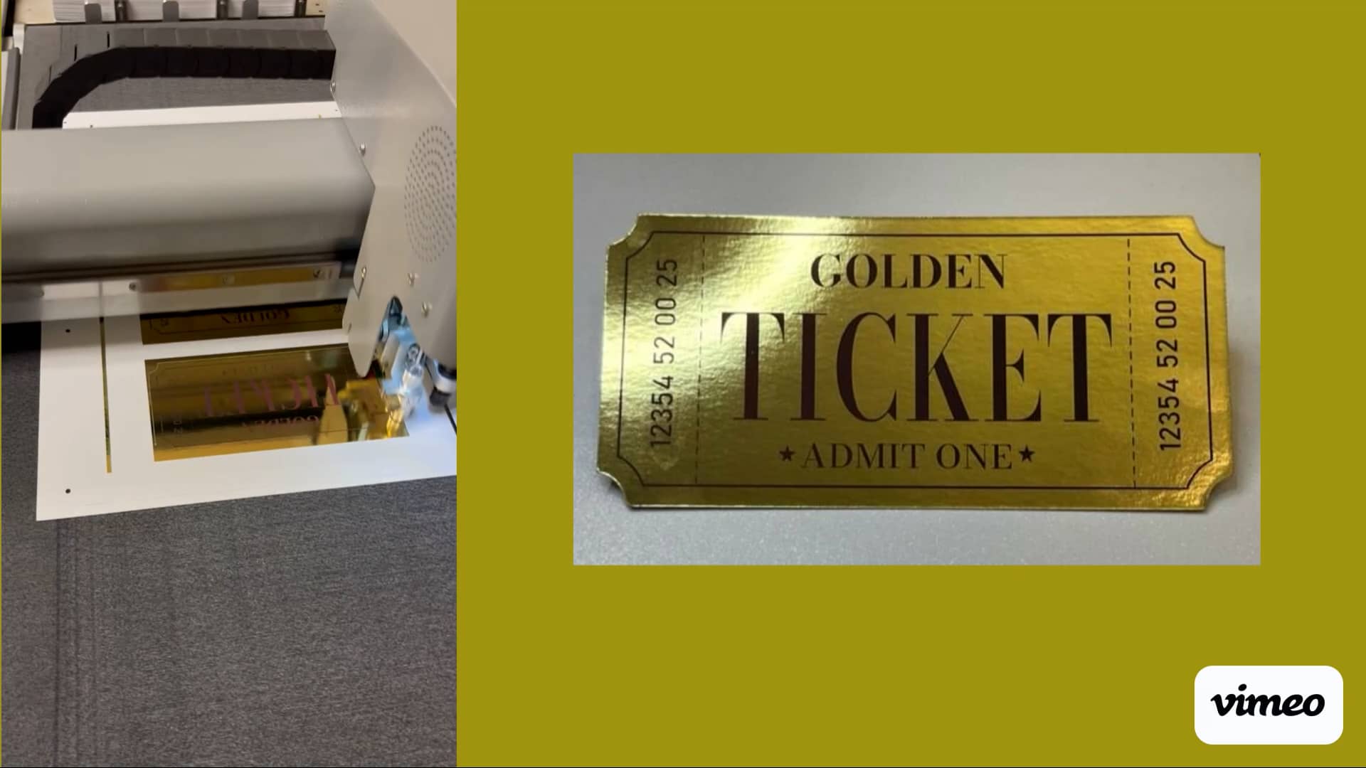 Digital Die Cut Ticket on Vimeo