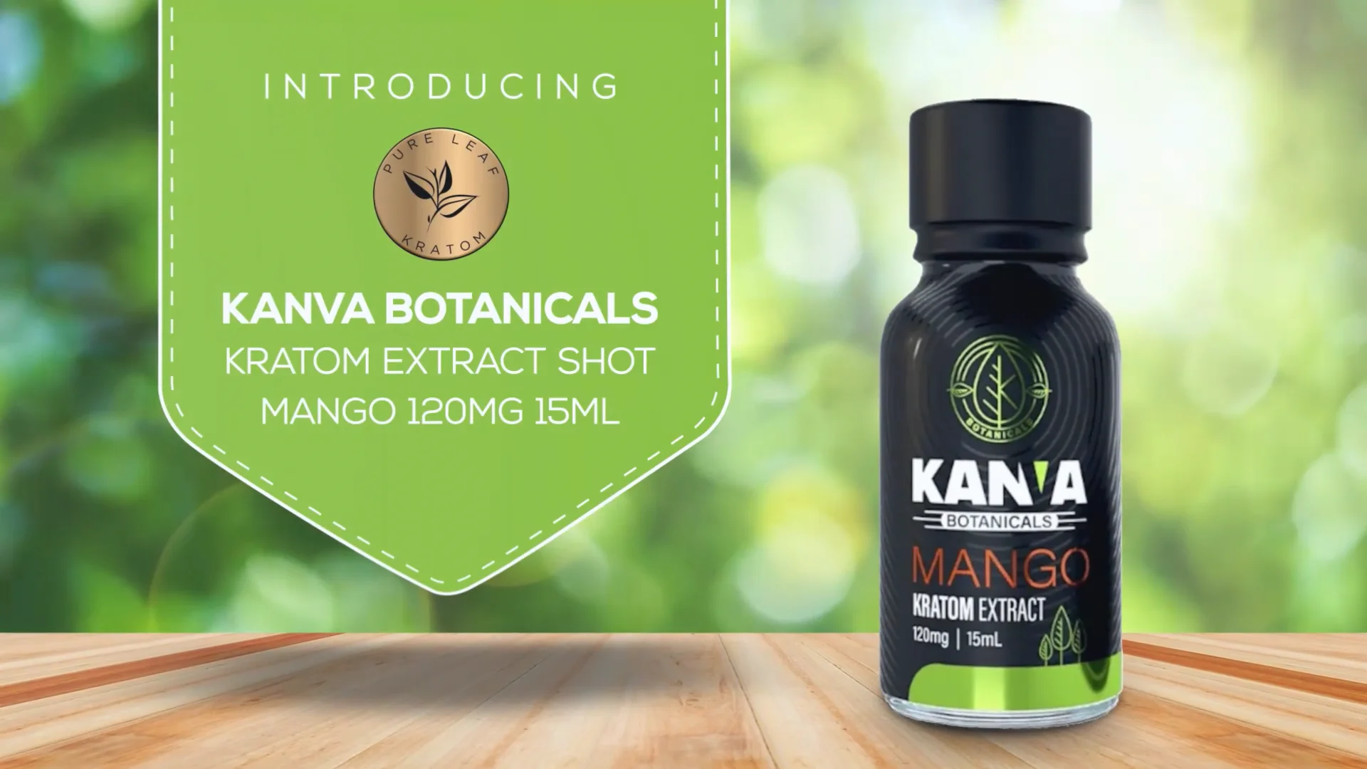 Kanva Botanicals Kratom Extract Shot Mango 120mg 15ml on Vimeo