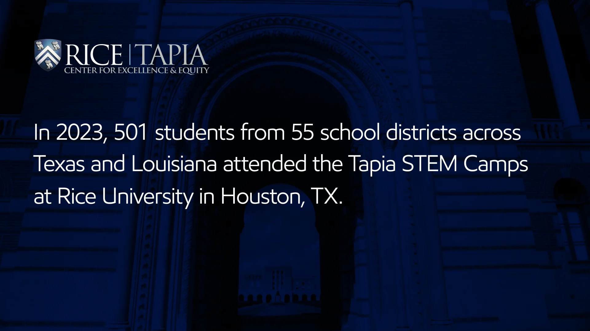 Rice University Tapia STEM Camps 2023 Recap on Vimeo
