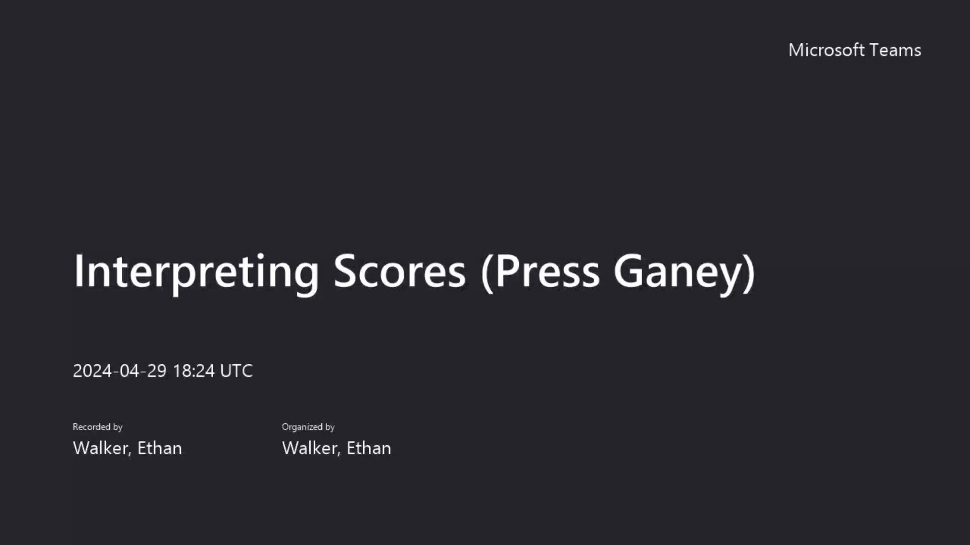 Interpreting Scores (Press Ganey)