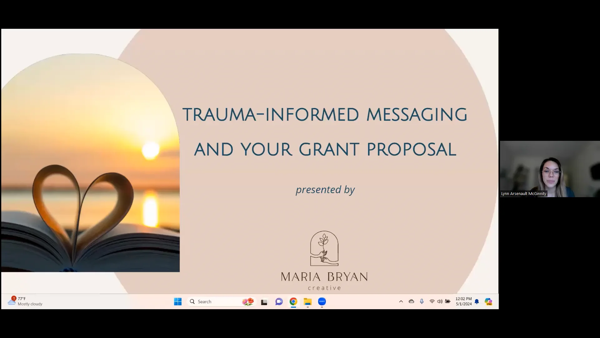 Webinar: Trauma Informed Messaging for Your Grant Proposal on Vimeo