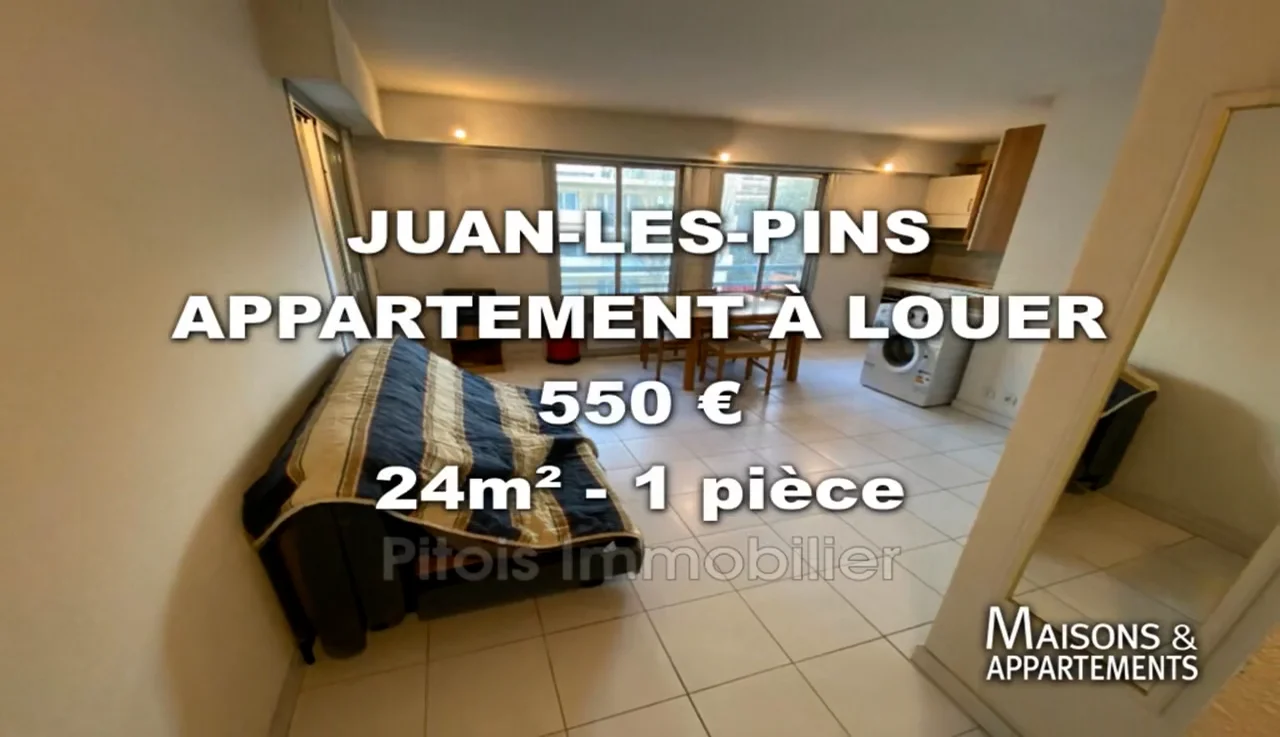 JUAN-LES-PINS - APPARTEMENT À LOUER - 550 € - 24 m² - 1 pièce on Vimeo