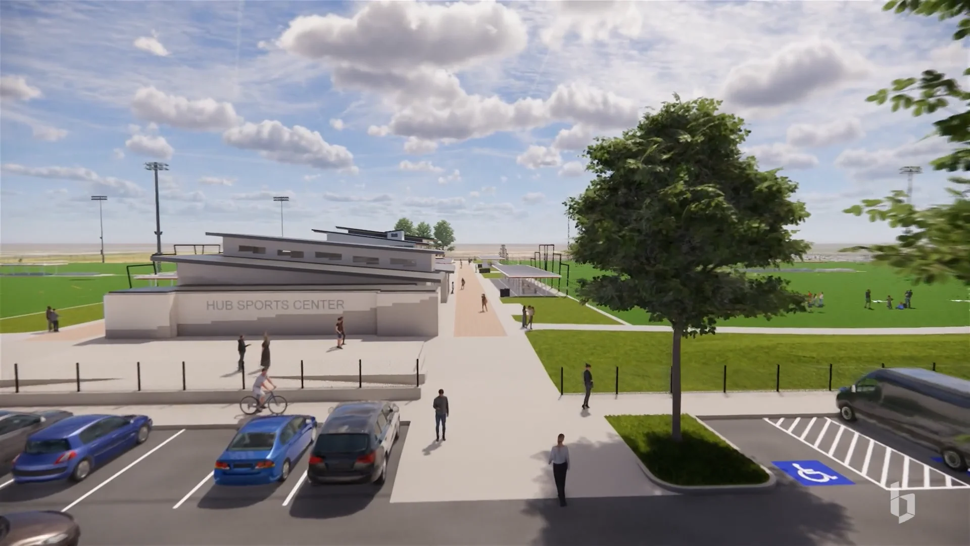 HUB Sports Complex - Low Flythrough