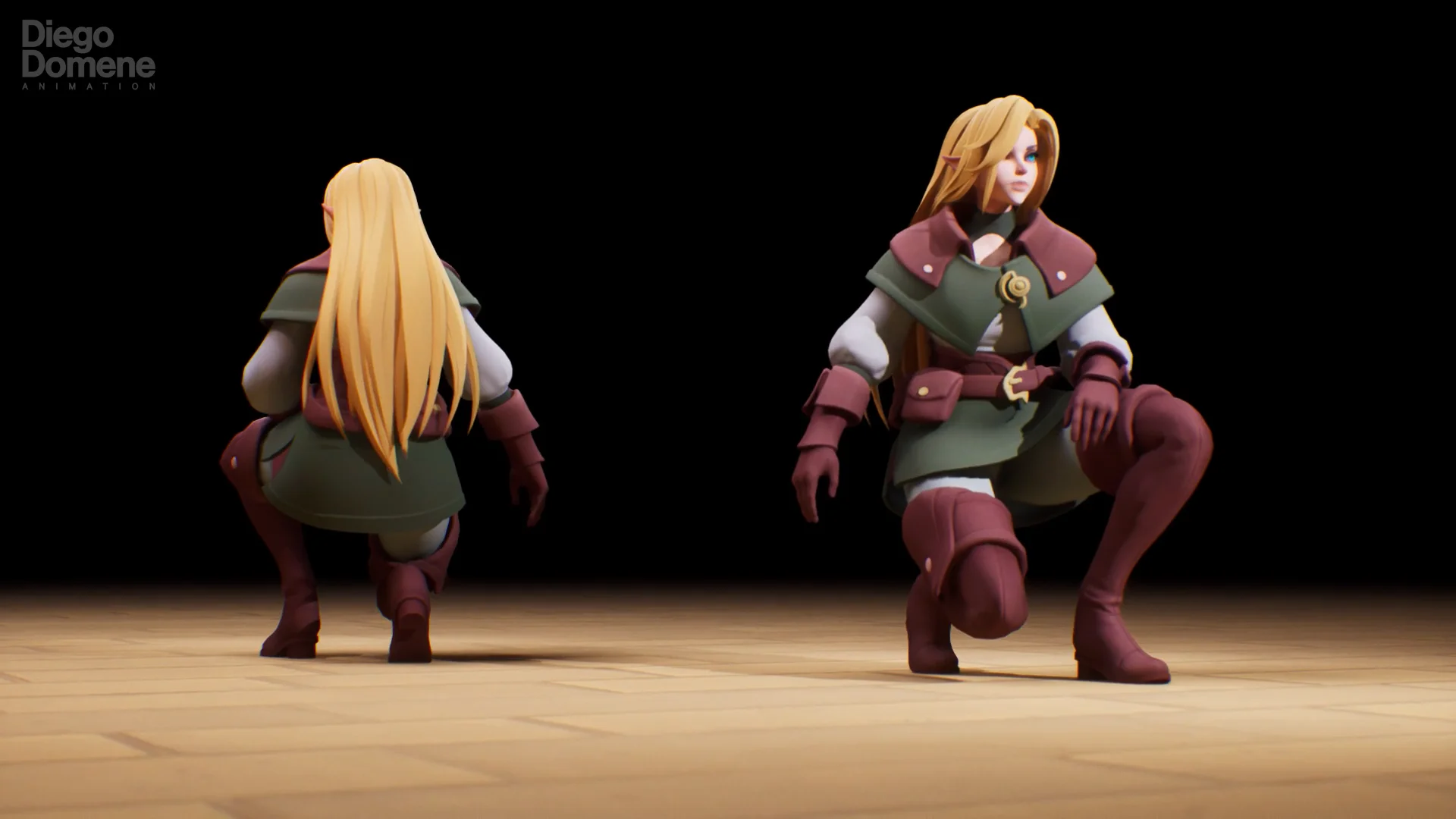 Azri To Crouch and Idle Crouch Cycle | Unarmed Variation | UE ...