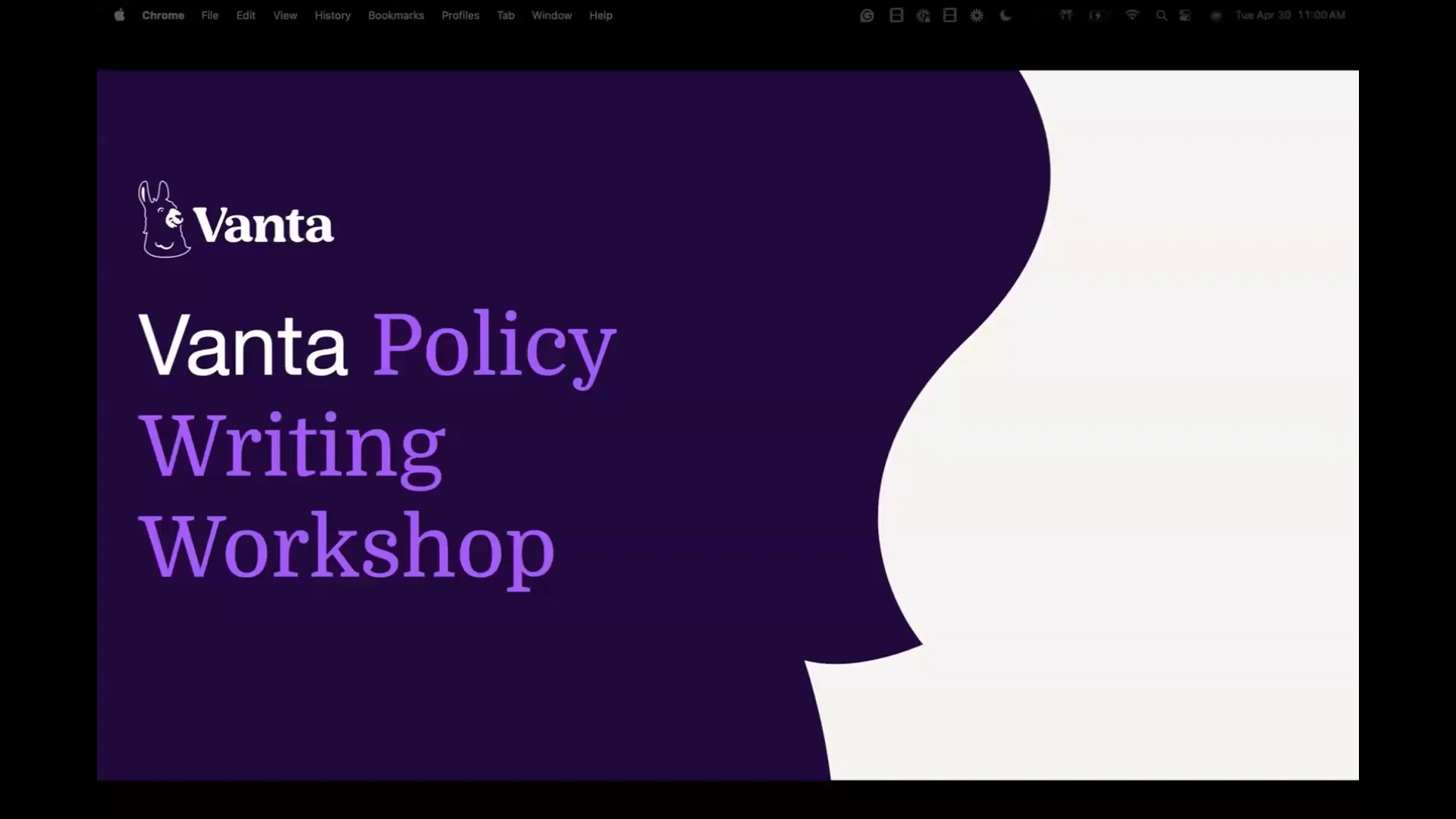 Vanta Policy Writing Workshop on Vimeo