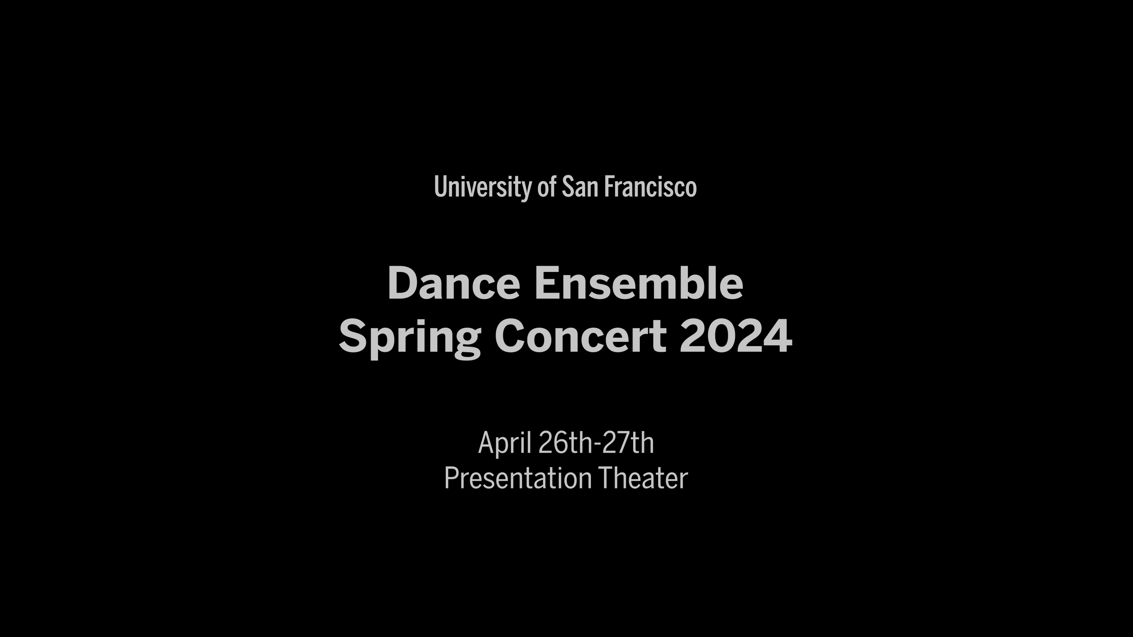 S24 USF Dance Ensemble Returns to Presentation Theater on Vimeo