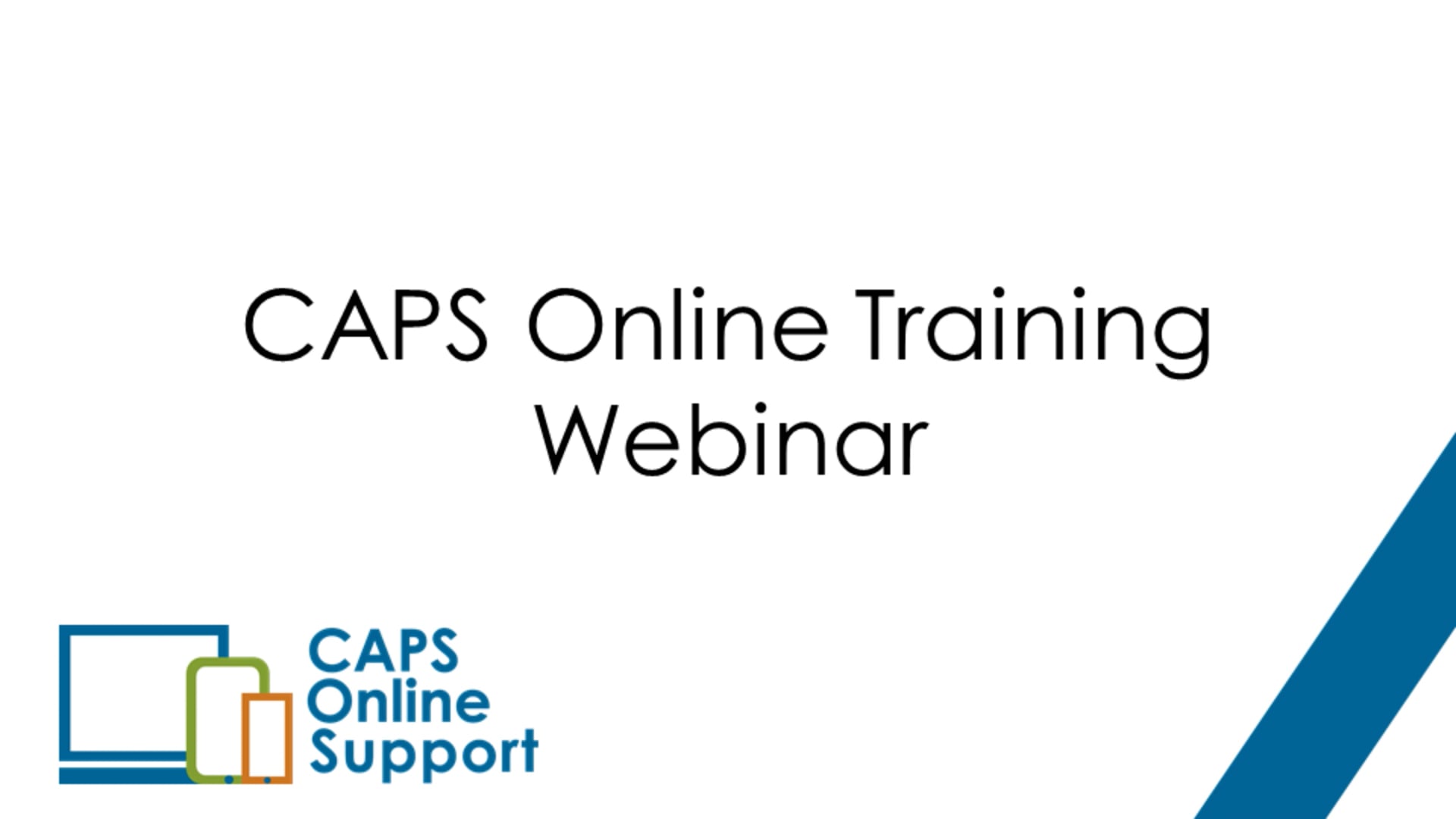 CAPS Online: Providers - Full Length Video Tutorial (English)